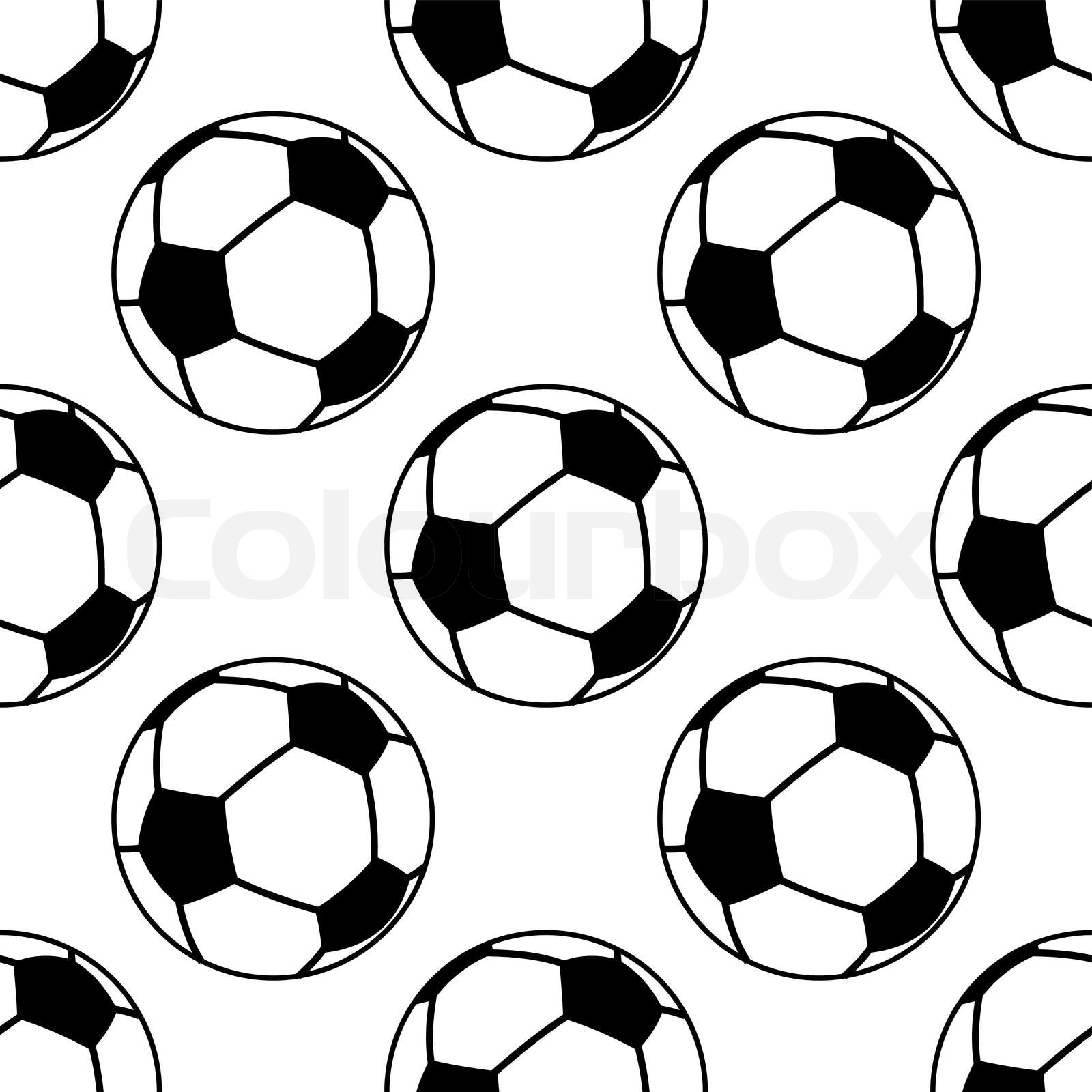 Football or soccer ball seamless pattern | Stock vector | Colourbox