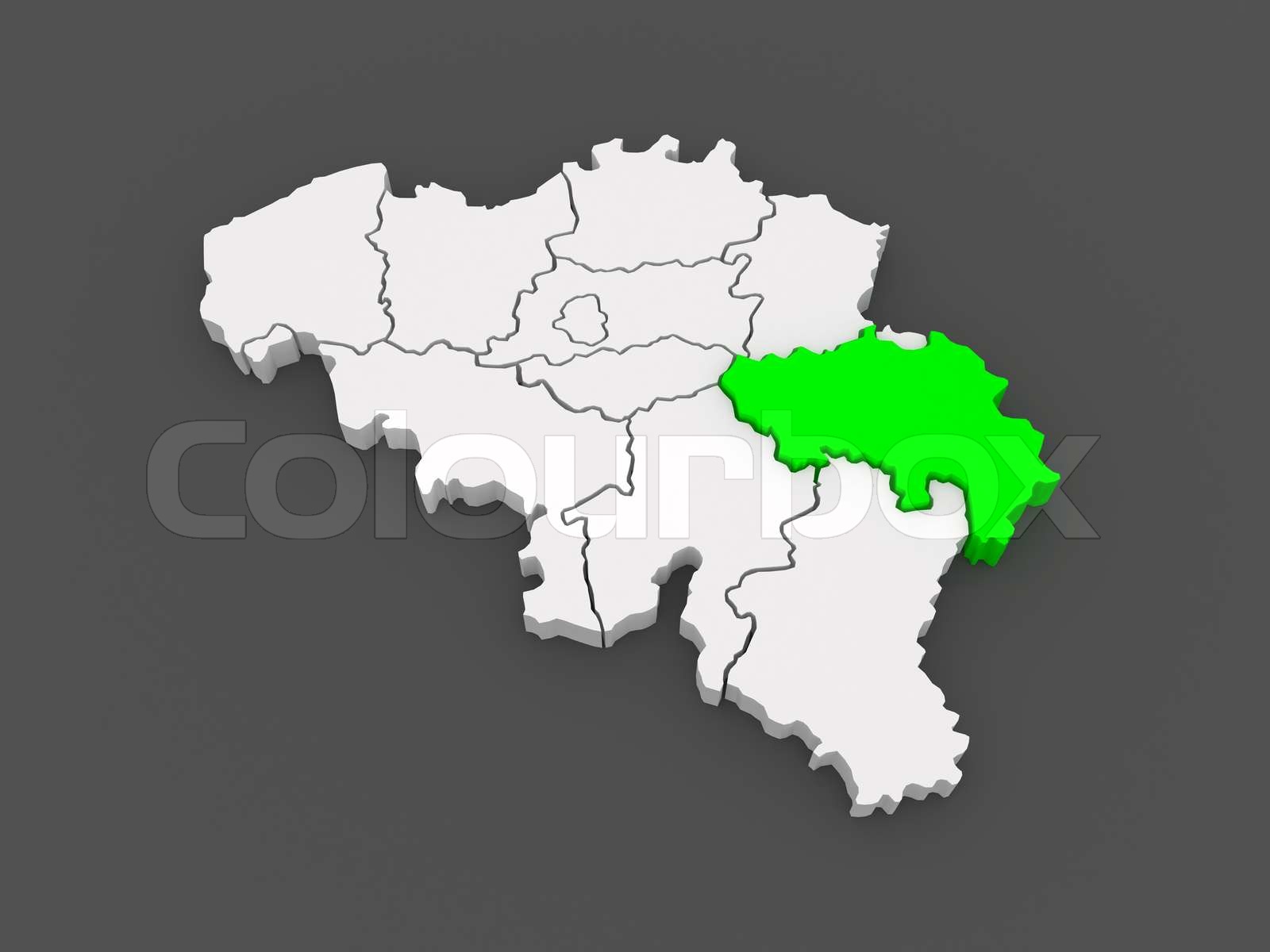 Karte von Lüttich. Belgien. | Stock Bild | Colourbox