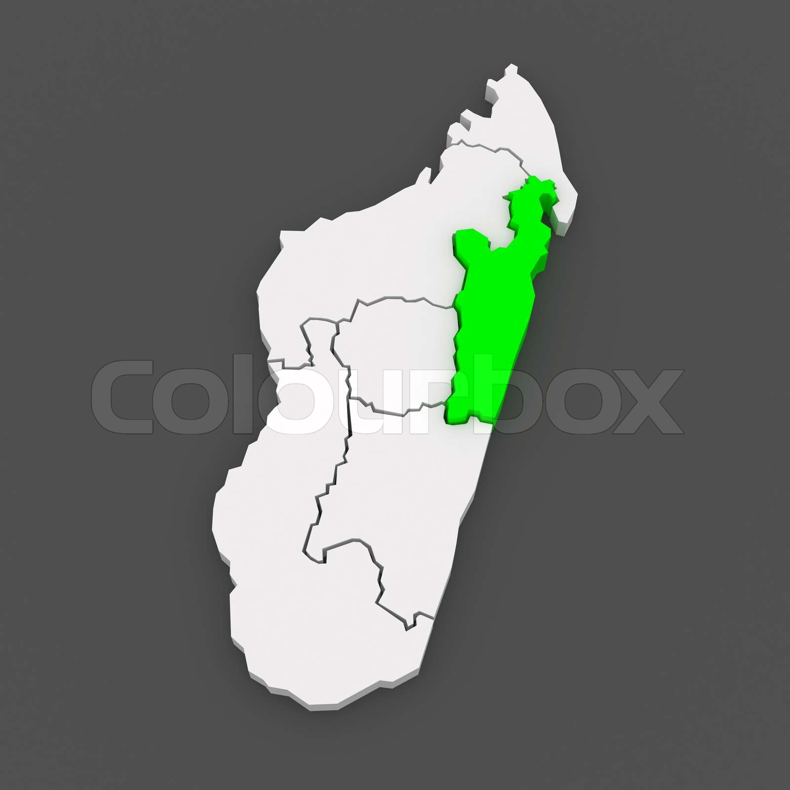 Map of Toamasina. Madagascar. | Stock image | Colourbox