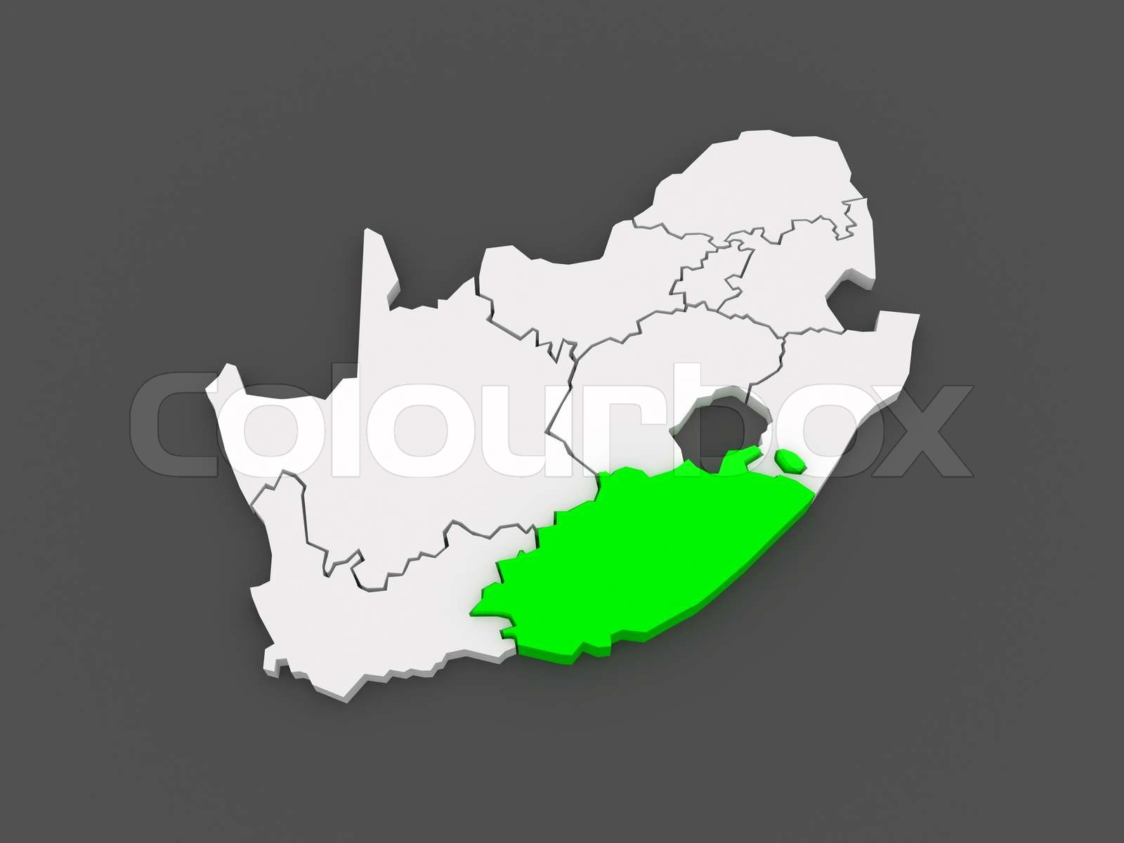 Map of Eastern Cape (Bisho). South Africa. | Stock image | Colourbox
