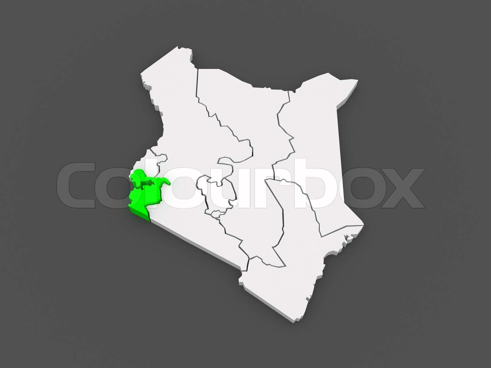Map Of Nyanza Kenya Stock Image Colourbox