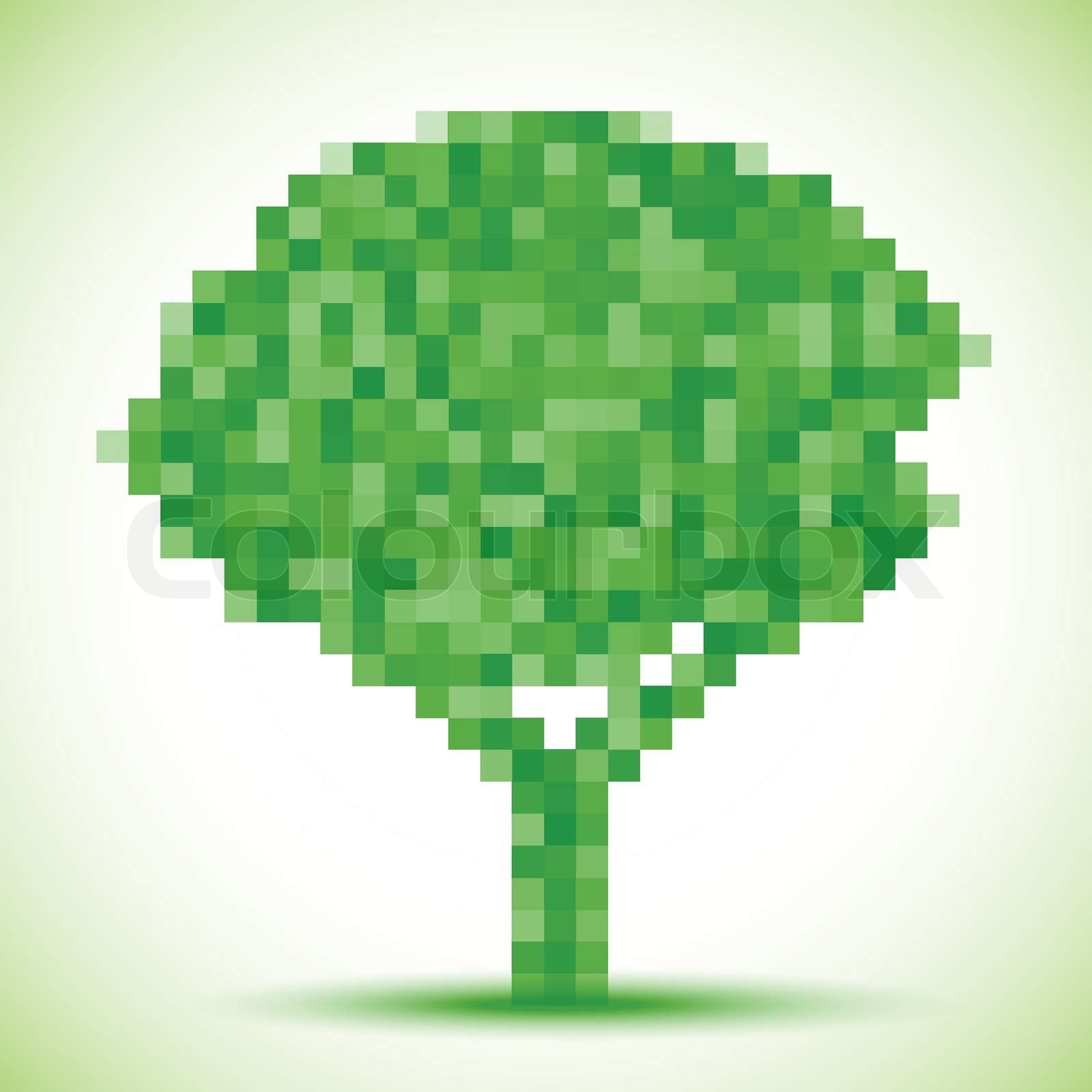 Green pixel tree | Stock vector | Colourbox