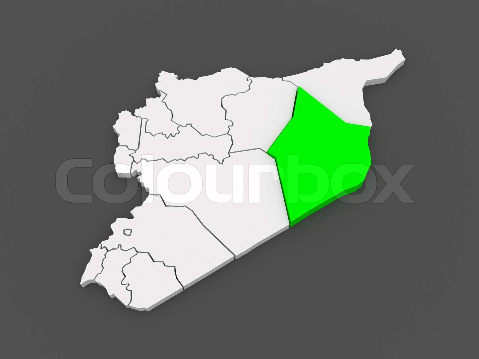 Map of Deir ez-Zor. Syria. | Stock image | Colourbox