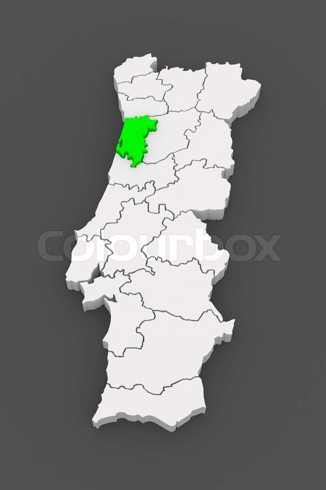 Map of Aveiro. Portugal. | Stock image | Colourbox