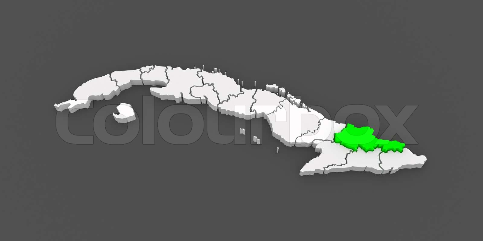 Map of Holguin. Cuba. | Stock image | Colourbox