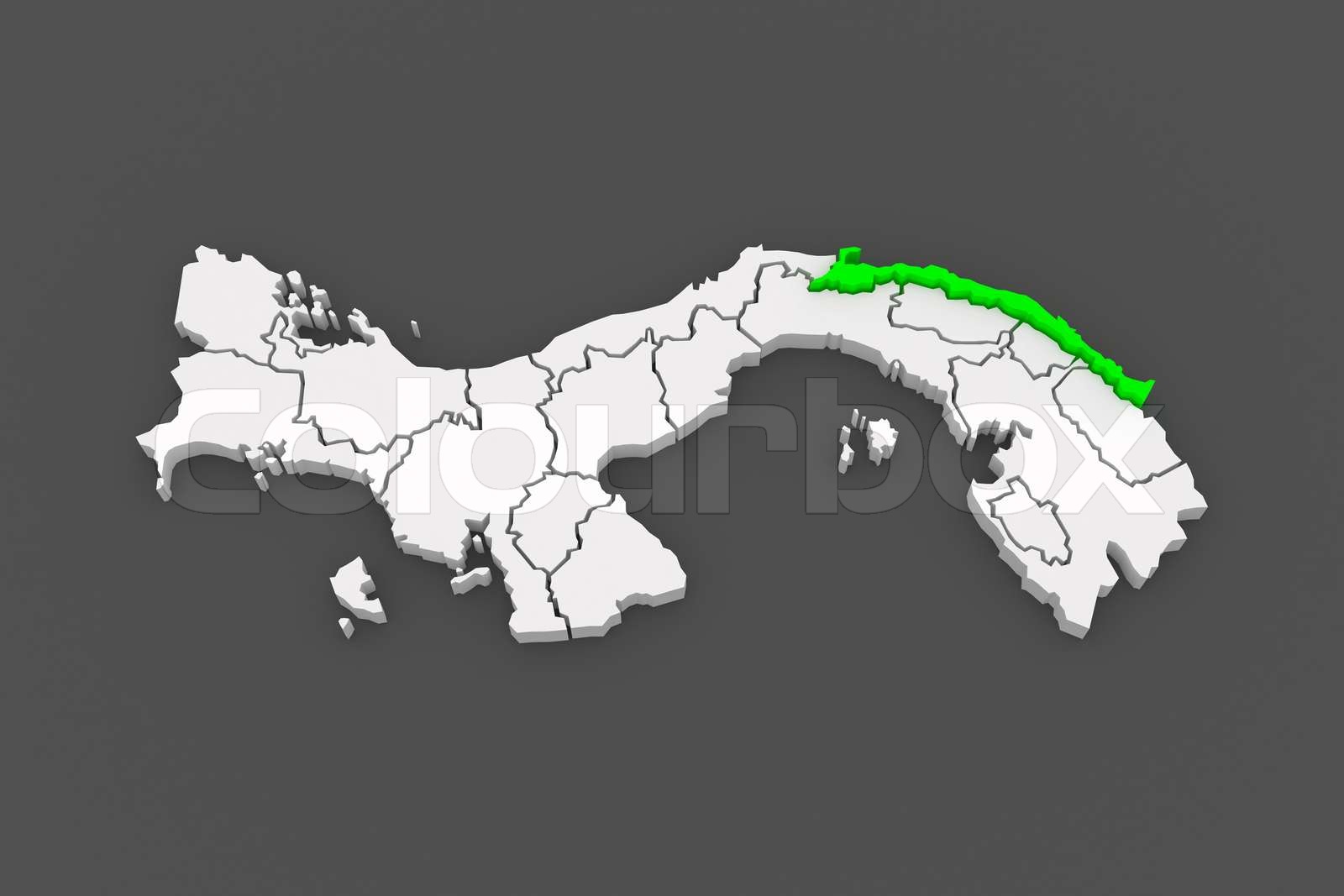 Map of Guna Yala. Panama. | Stock image | Colourbox