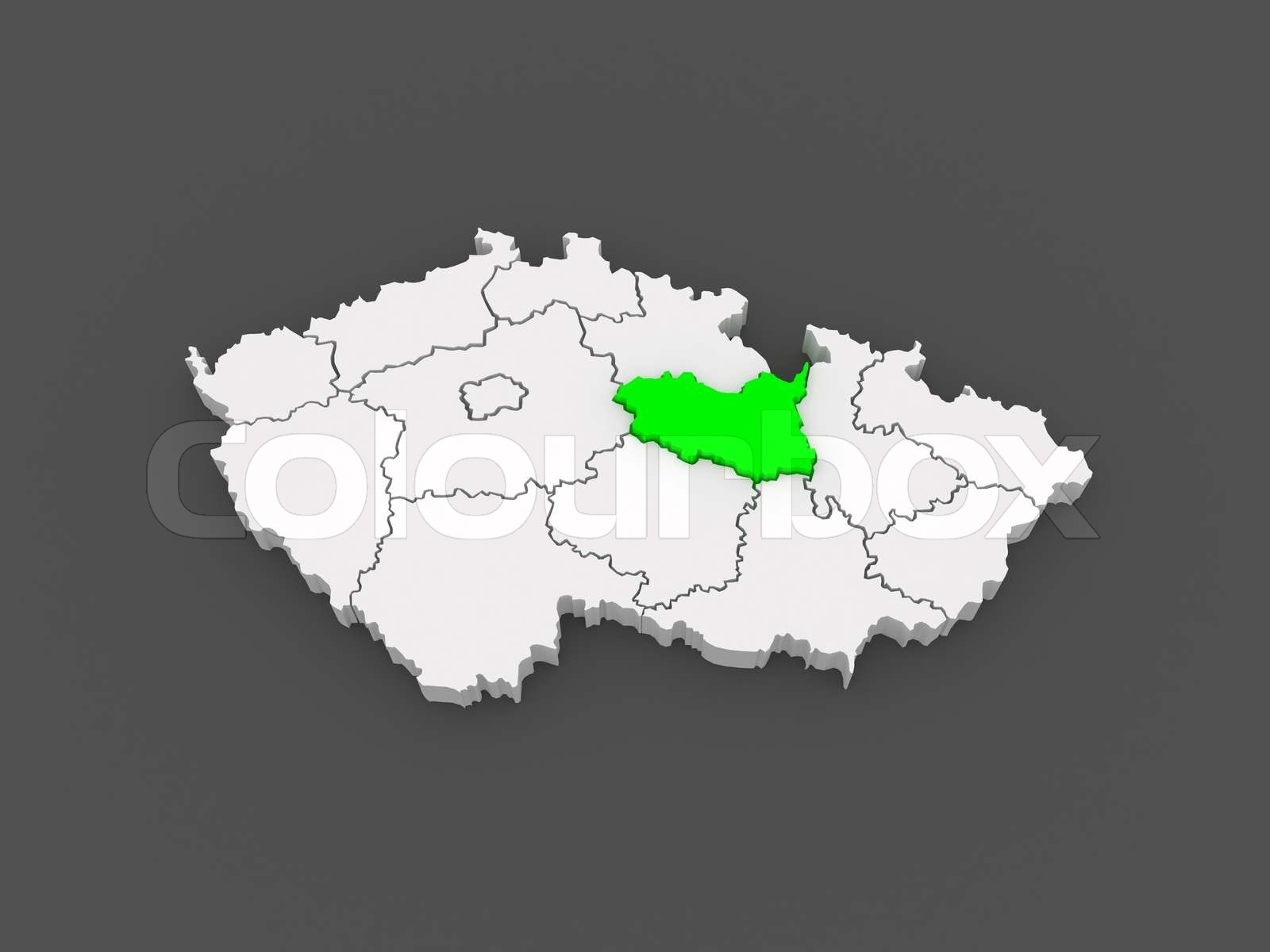 Map of Pardubice. Czech Republic. | Stock image | Colourbox