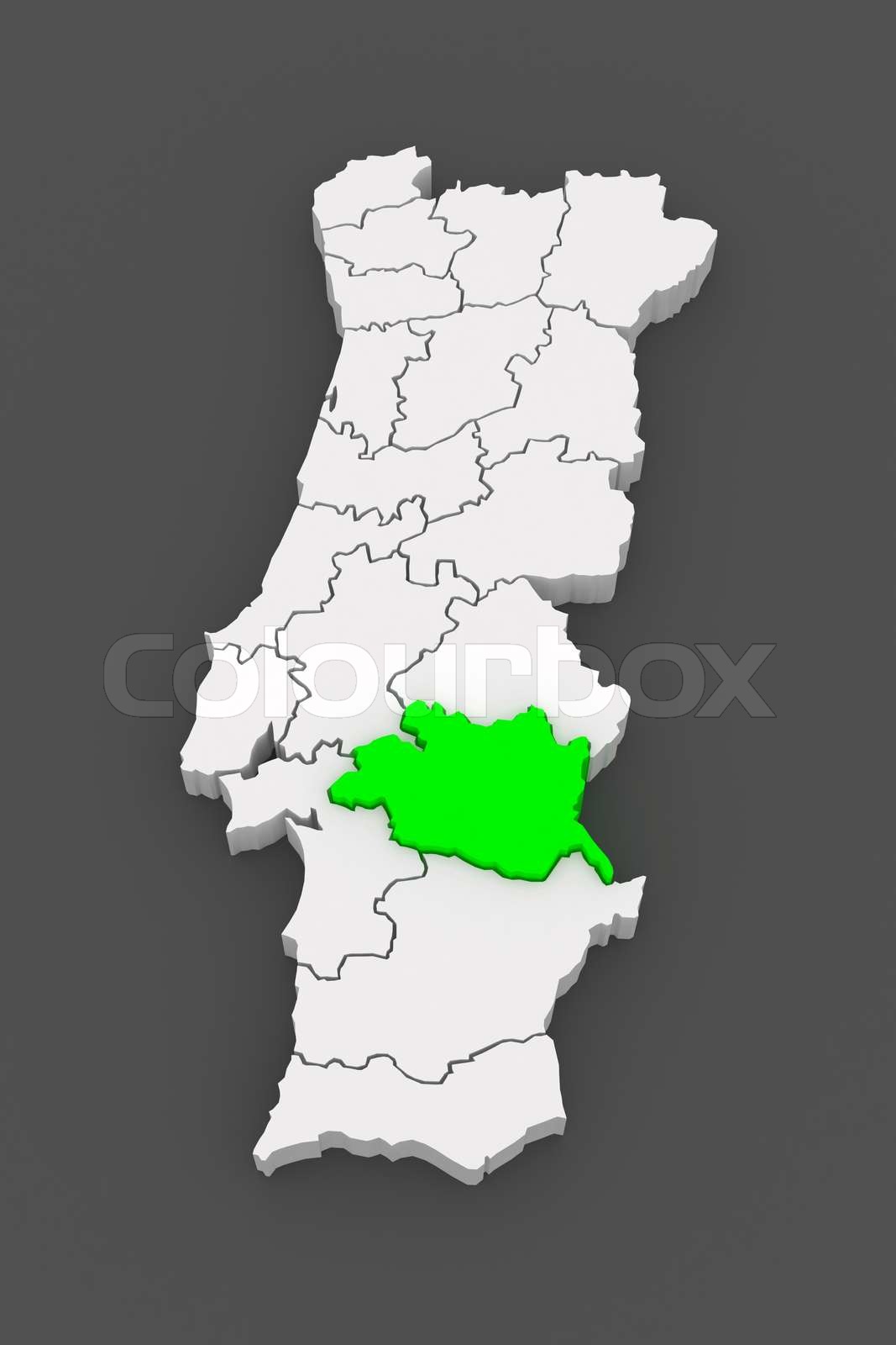 Map of Evora. Portugal. | Stock image | Colourbox