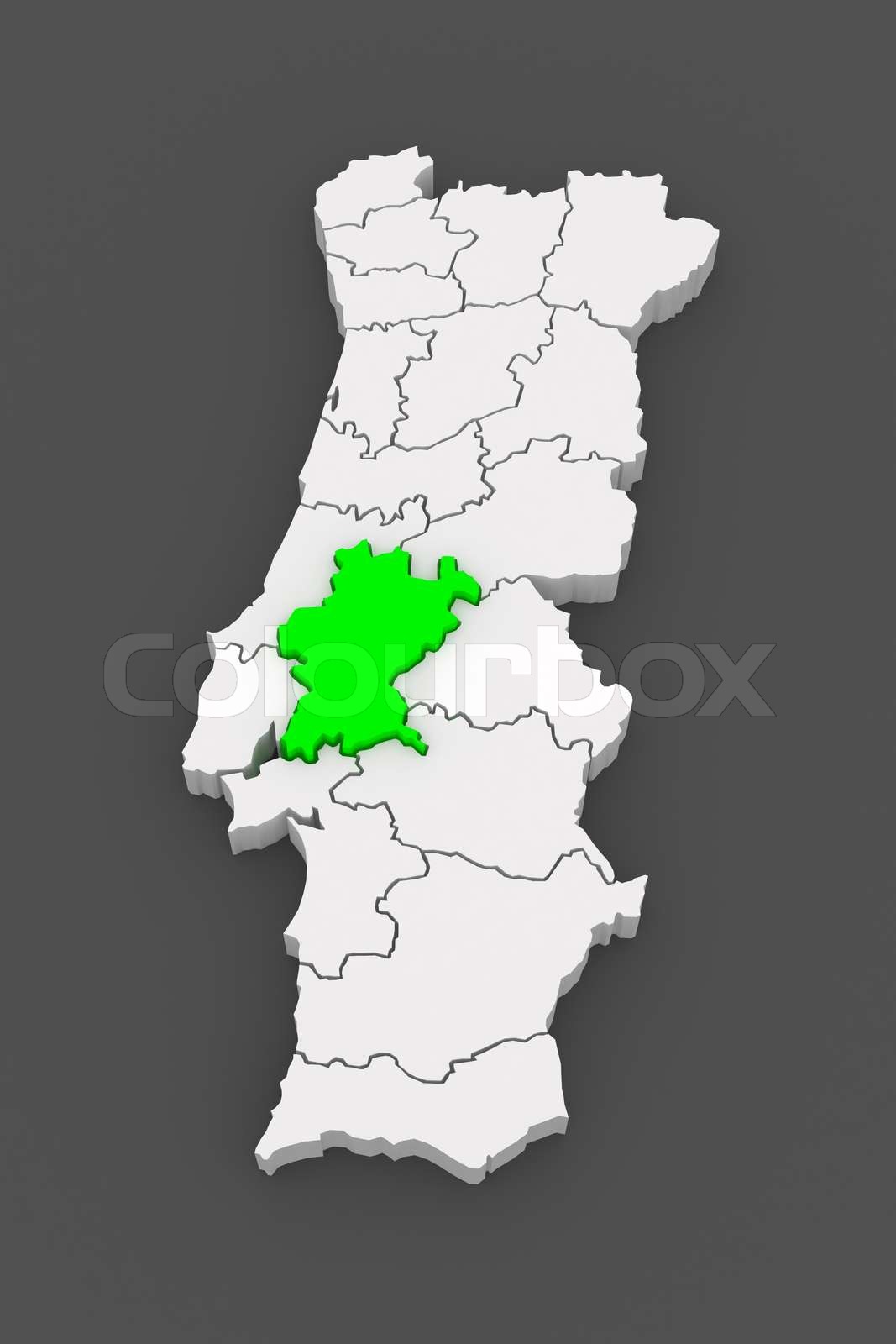 Map of Santarem. Portugal. | Stock image | Colourbox