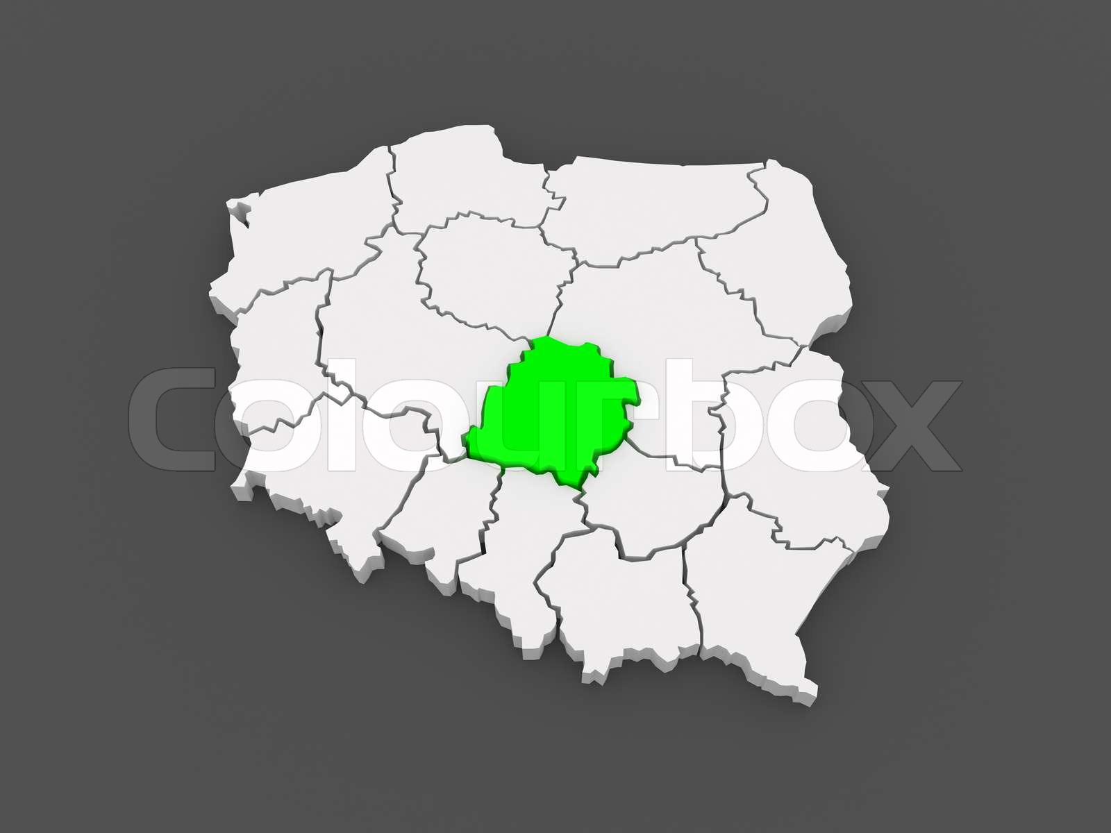 Map of Lodz. Poland. | Stock image | Colourbox
