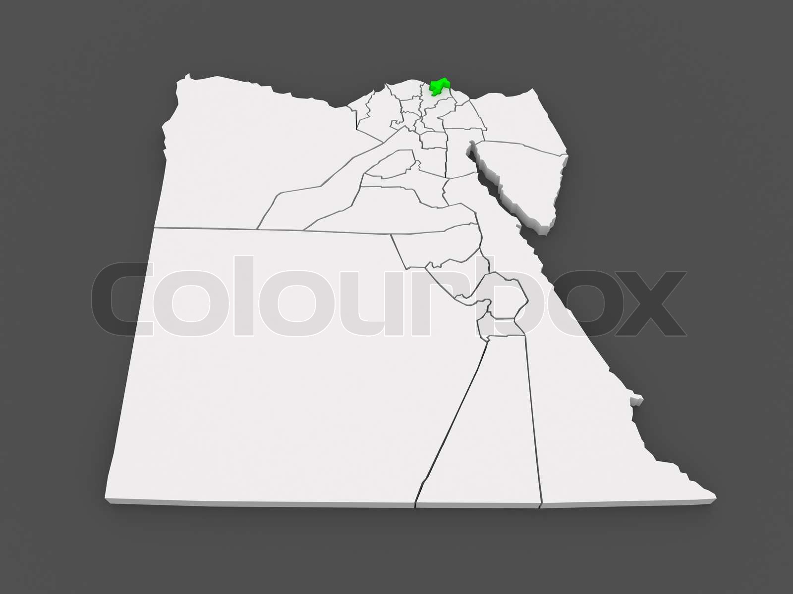 Map of Damietta. Egypt. | Stock image | Colourbox