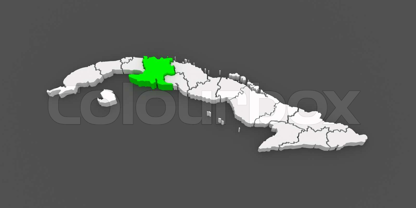 Map of Matanzas. Cuba. | Stock image | Colourbox