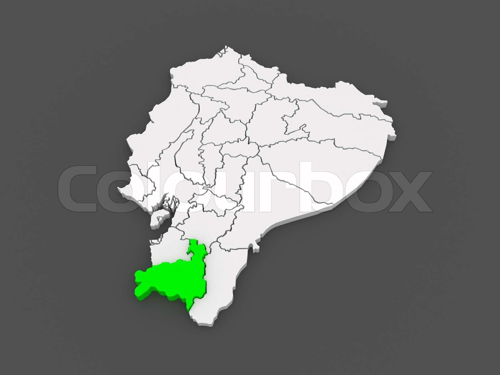 Map of Loja. Ecuador. | Stock image | Colourbox