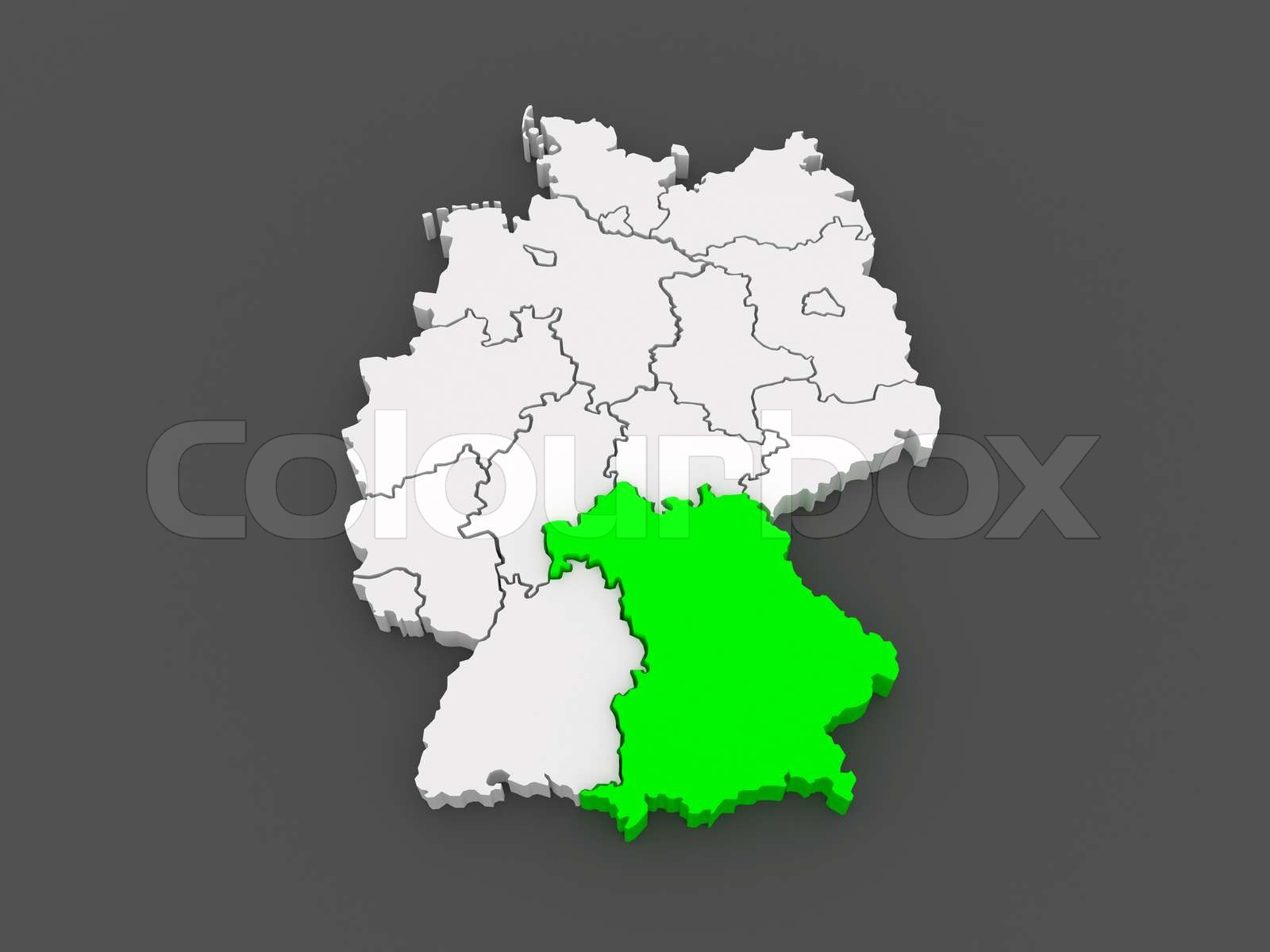 Map of Bavaria. Germany. | Stock image | Colourbox