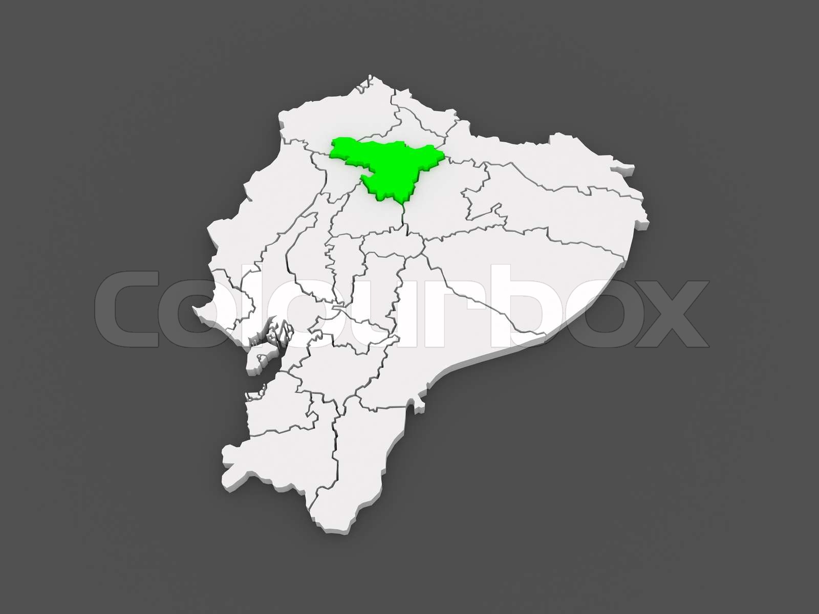 Map of Pichincha. Ecuador. | Stock image | Colourbox