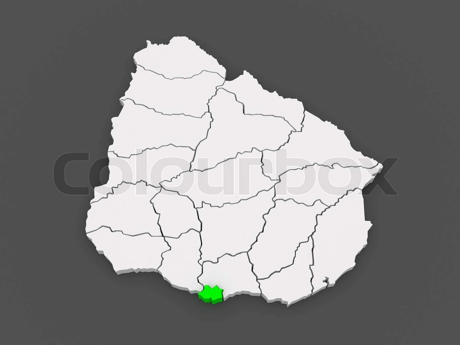 Map of Montevideo. Uruguay. | Stock image | Colourbox