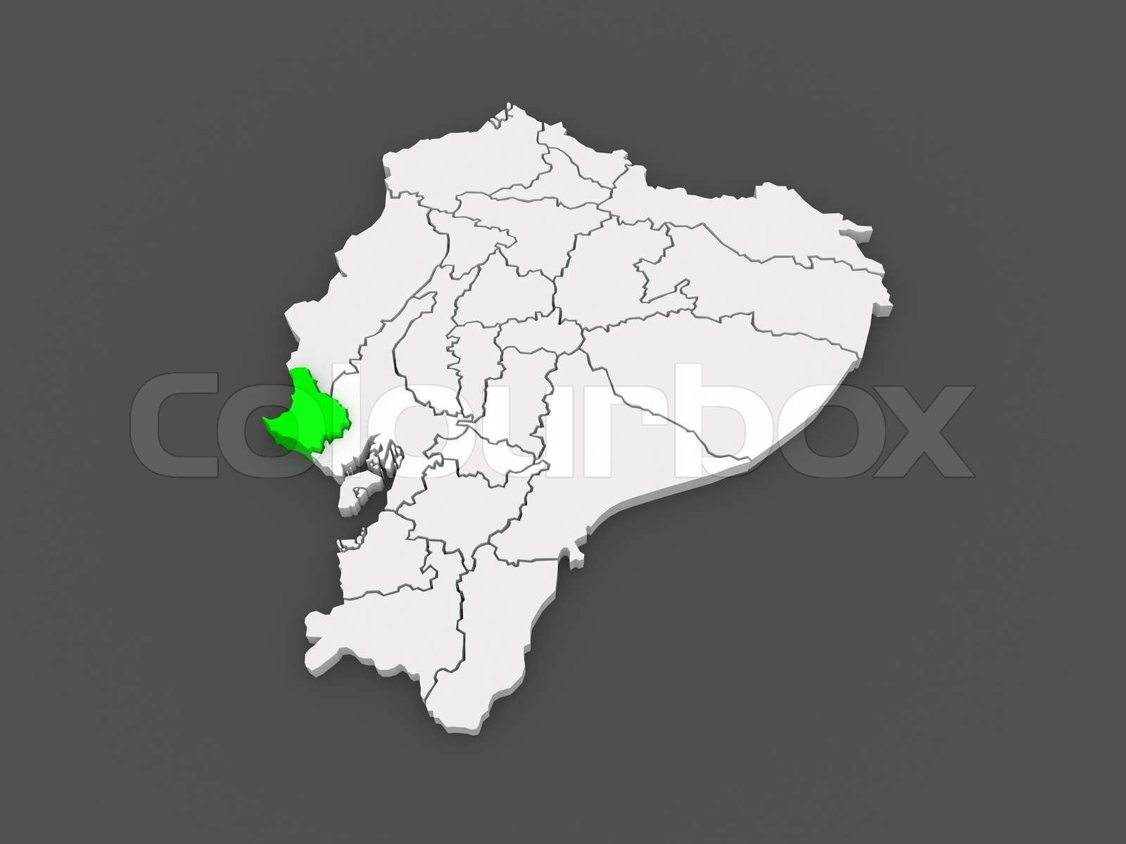 Map of Santa Elena. Ecuador. | Stock image | Colourbox