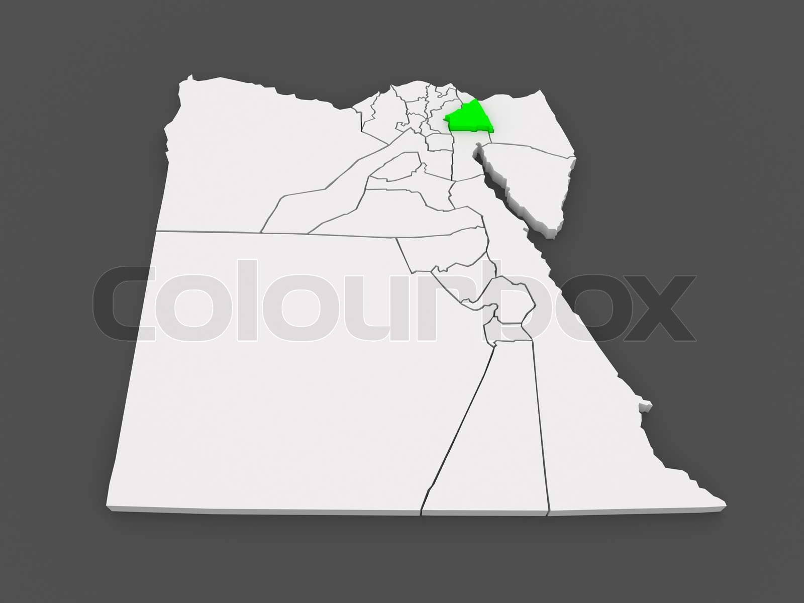 Map of Ismailia. Egypt. | Stock image | Colourbox