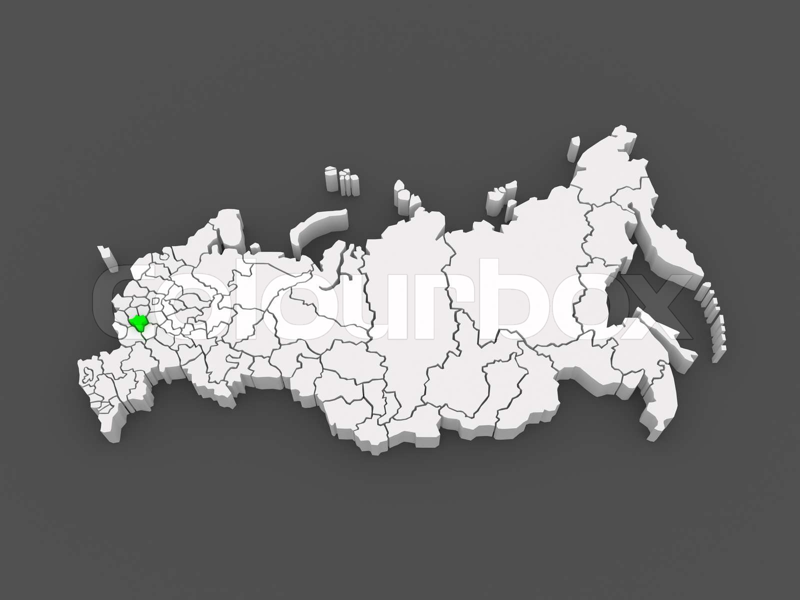 Map of the Russian Federation. Lipetsk region. | Stock image | Colourbox