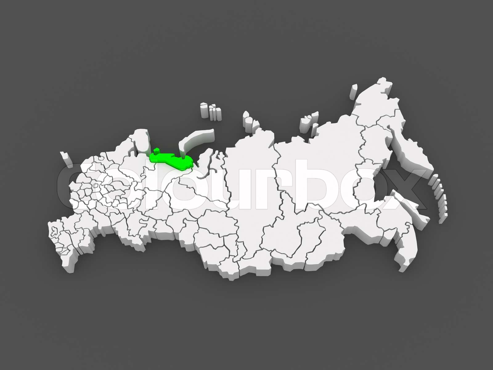 Map of the Russian Federation. Nenets Autonomous Okrug. | Stock image ...