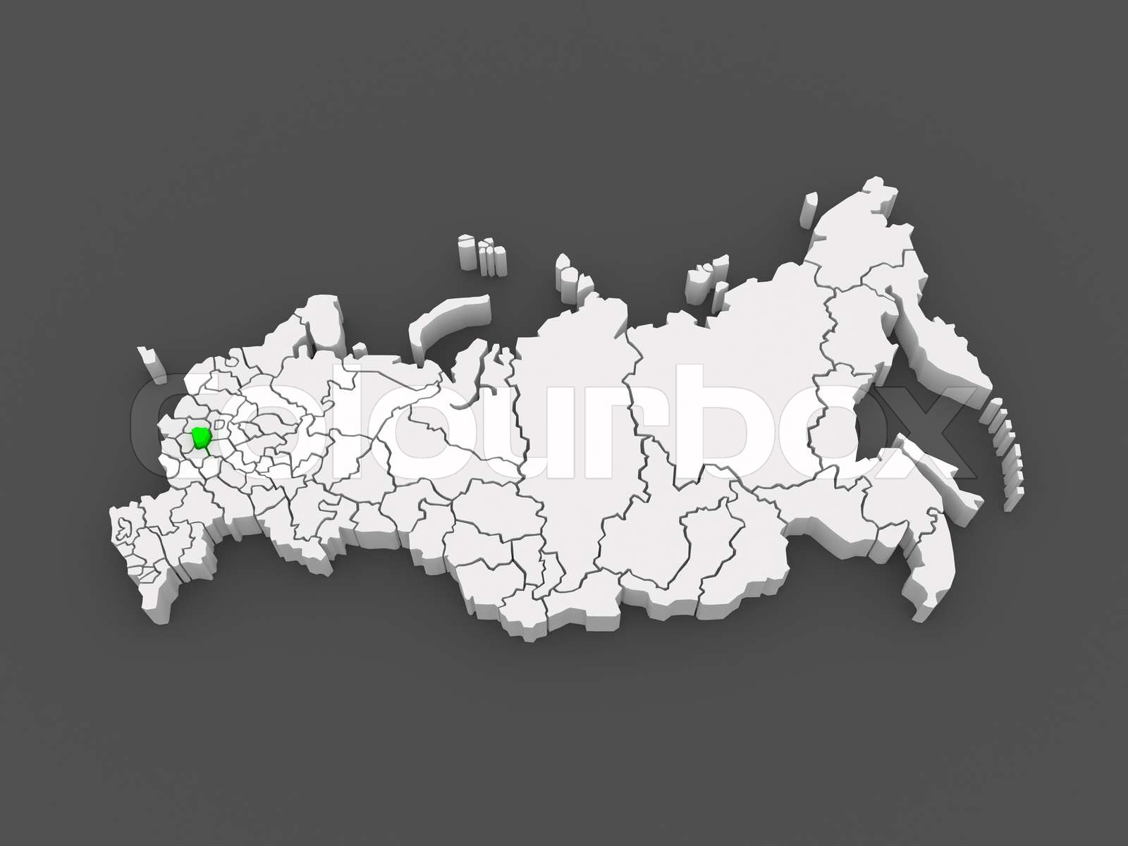 Map of the Russian Federation. Tula region. | Stock image | Colourbox