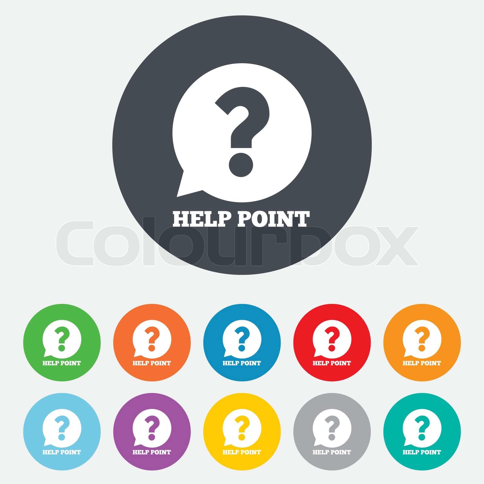 Hilfe-Punkt-Zeichen-Symbol. Frage-Symbol. | Stock-Vektor | Colourbox