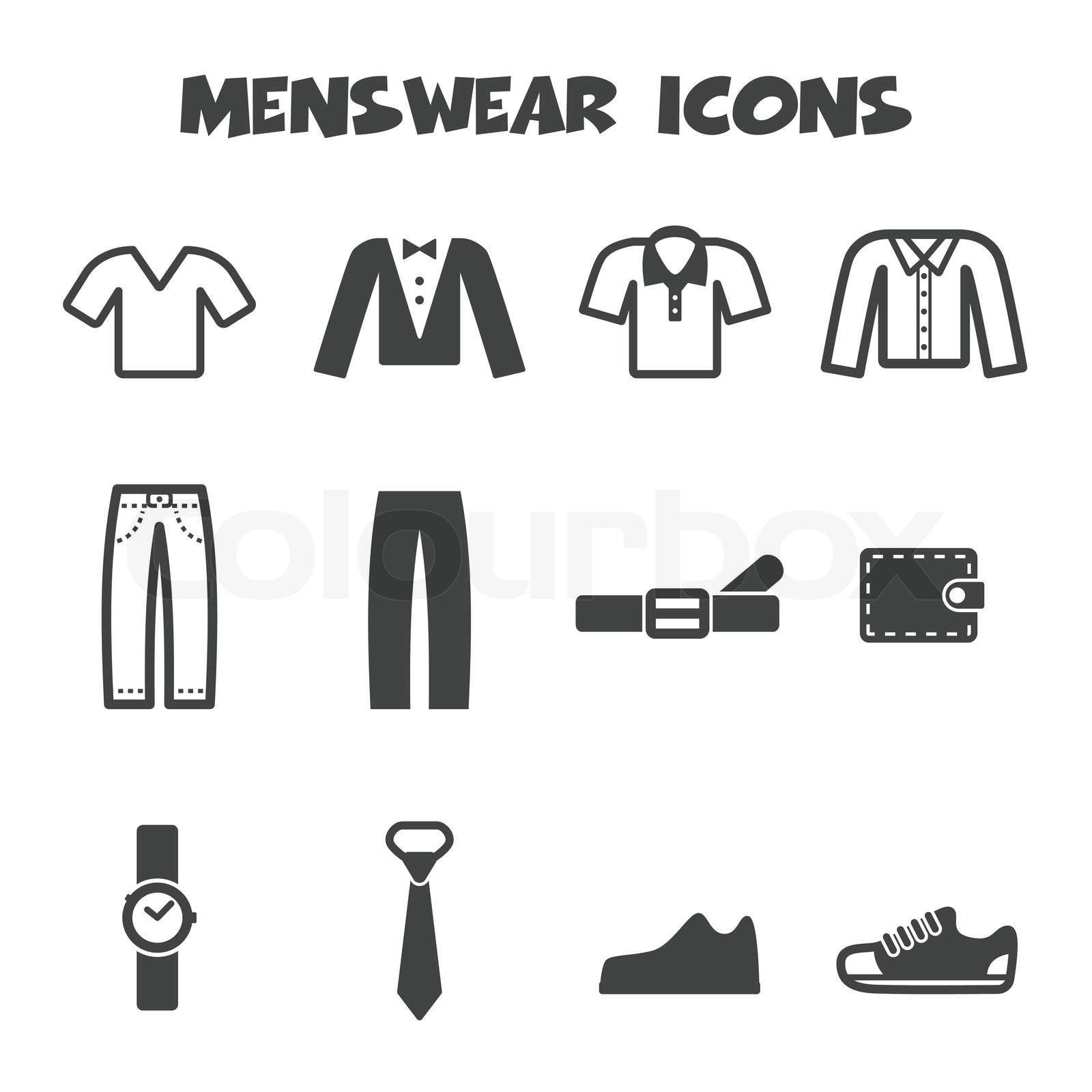 menswear icons | Stock vector | Colourbox