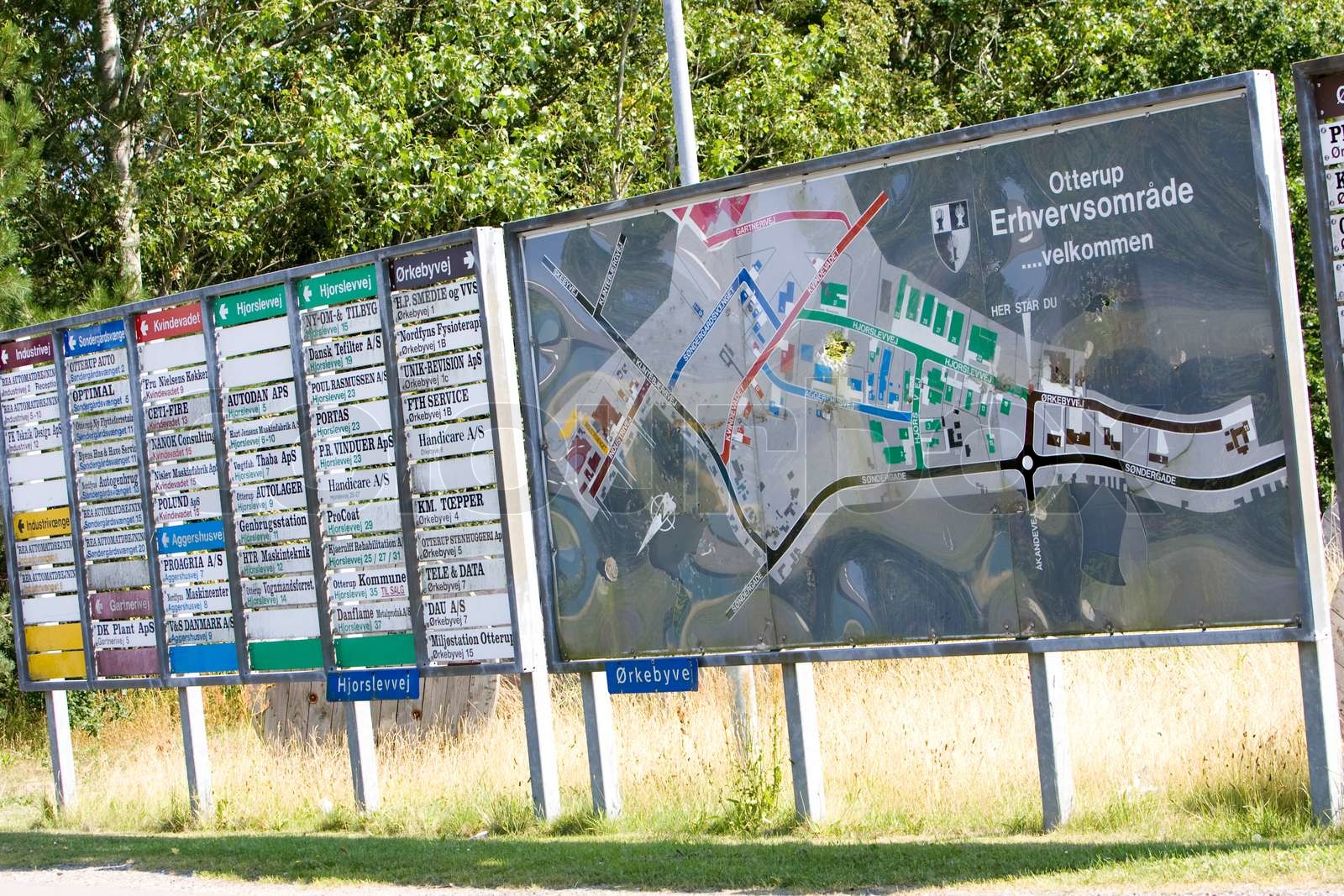 industrial, nordfyn, map | Stock image | Colourbox