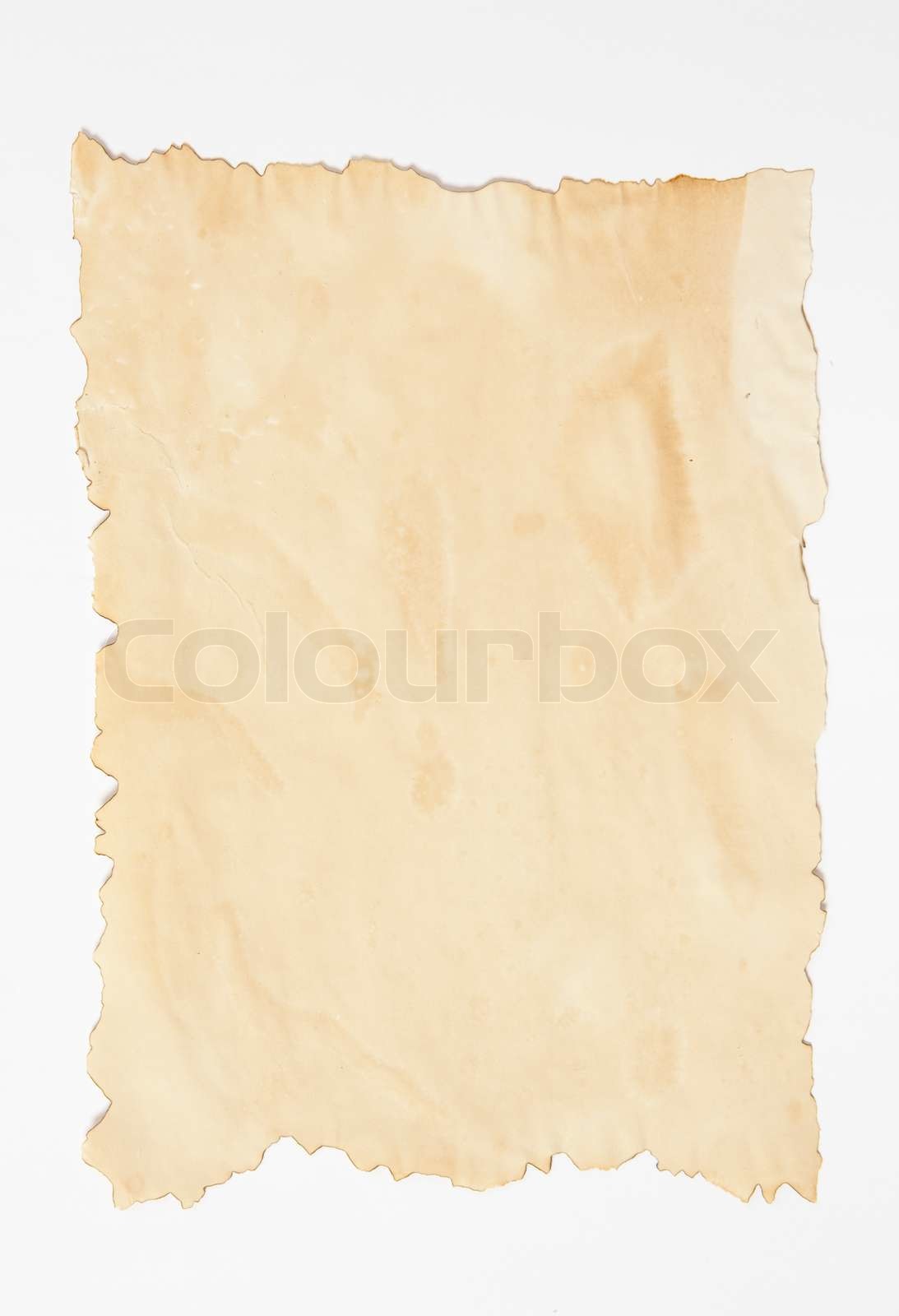 parchment, ripped, torn | Stock image | Colourbox