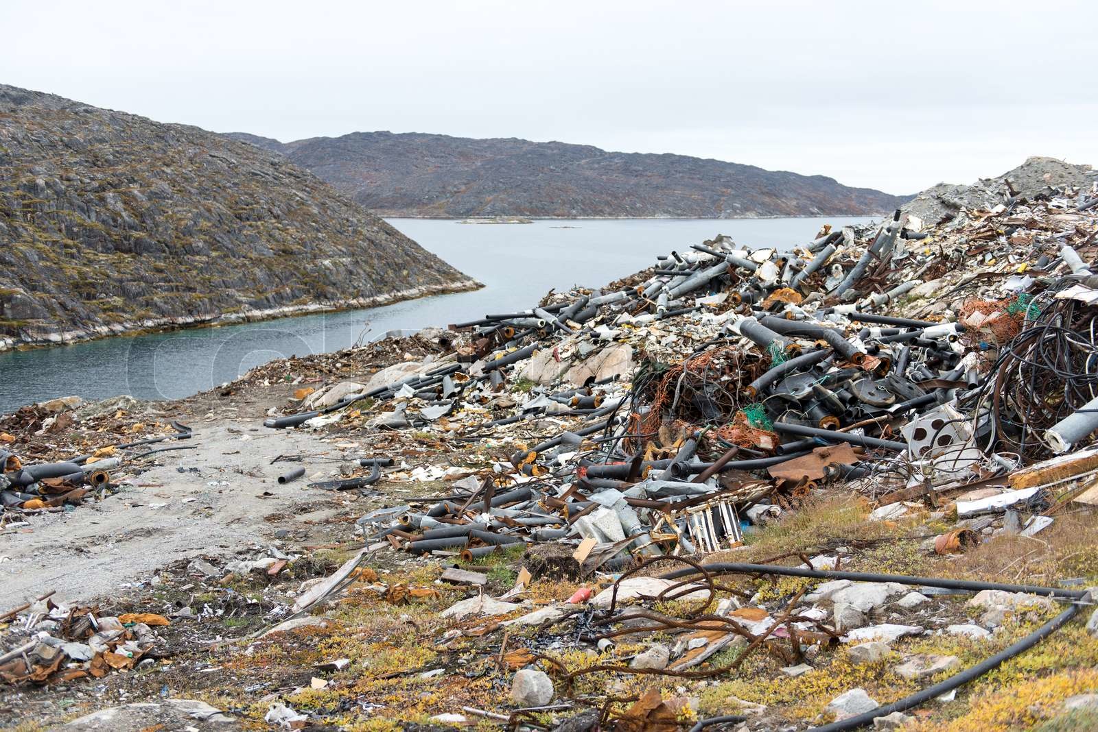 Waste disposal site in Greenland | Stock image | Colourbox