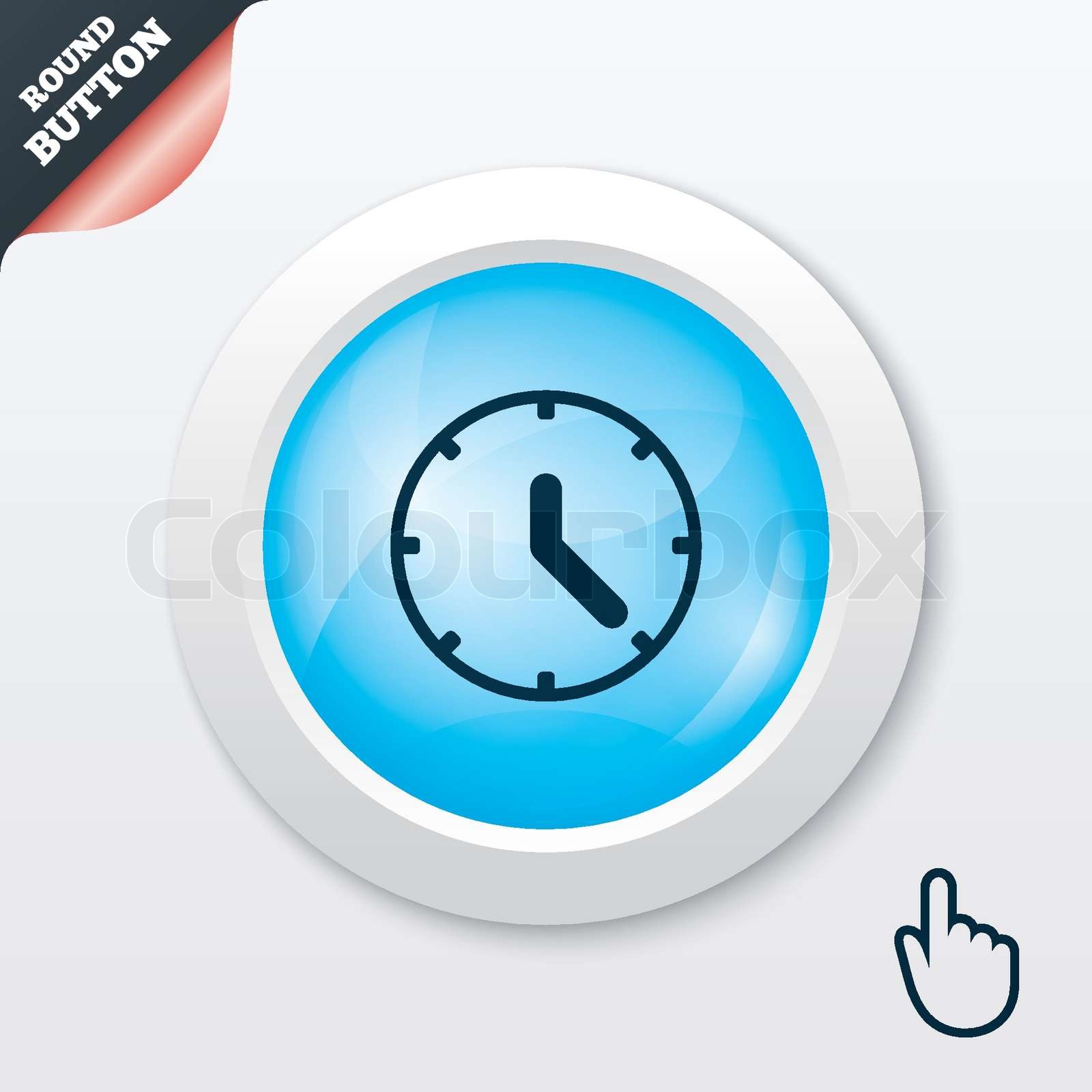 Uhr Zeichen-Symbol. mechanische Uhr Symbol. | Stock-Vektor | Colourbox