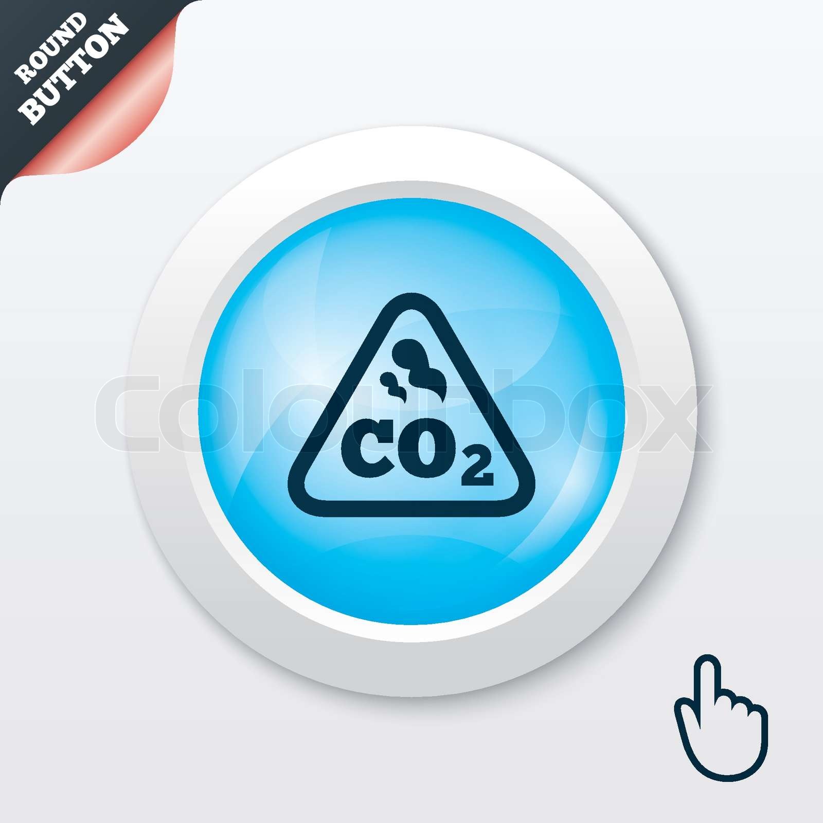 CO2 carbon dioxide formula sign icon. Chemistry | Stock vector | Colourbox