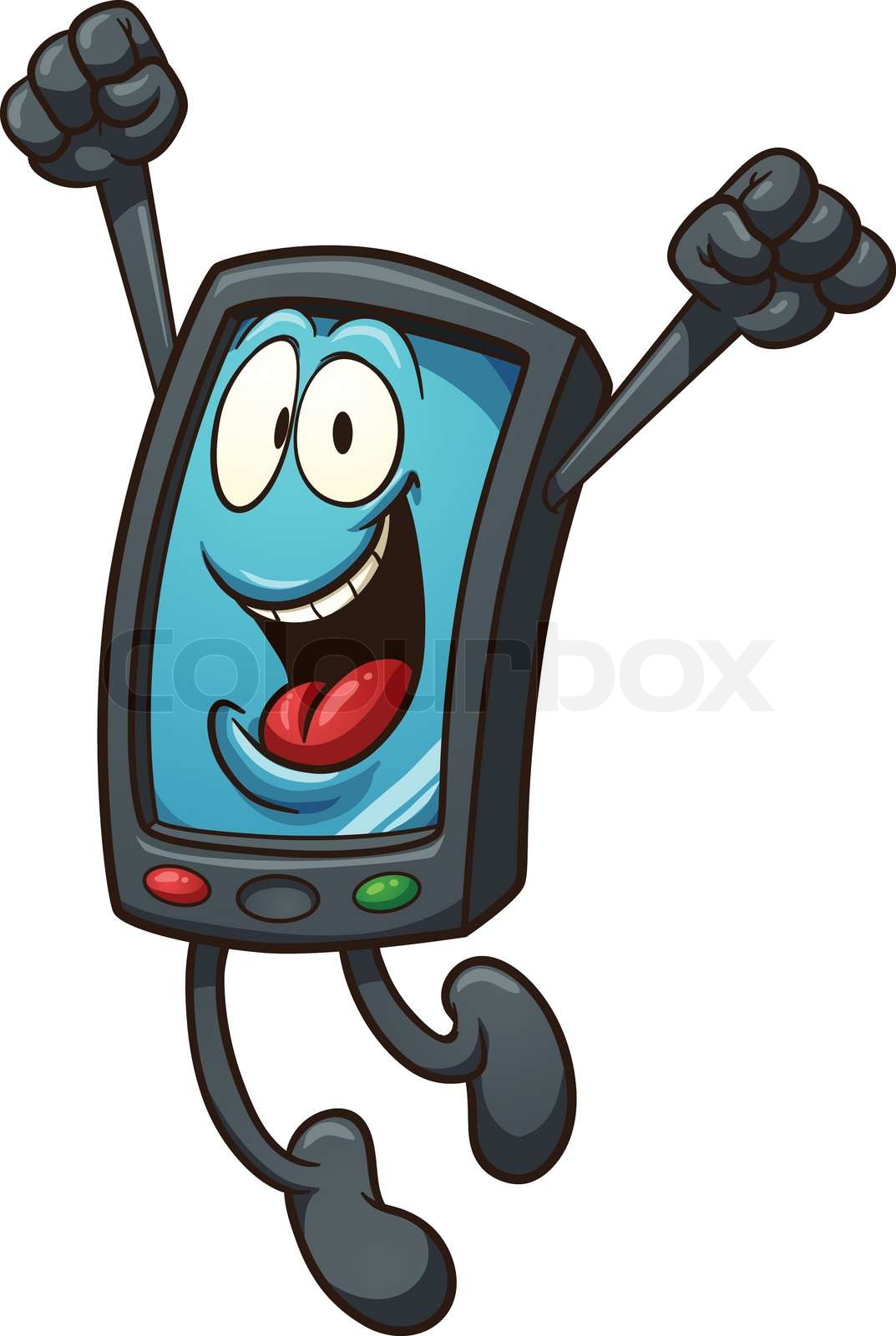 Happy smartphone | Stock vector | Colourbox