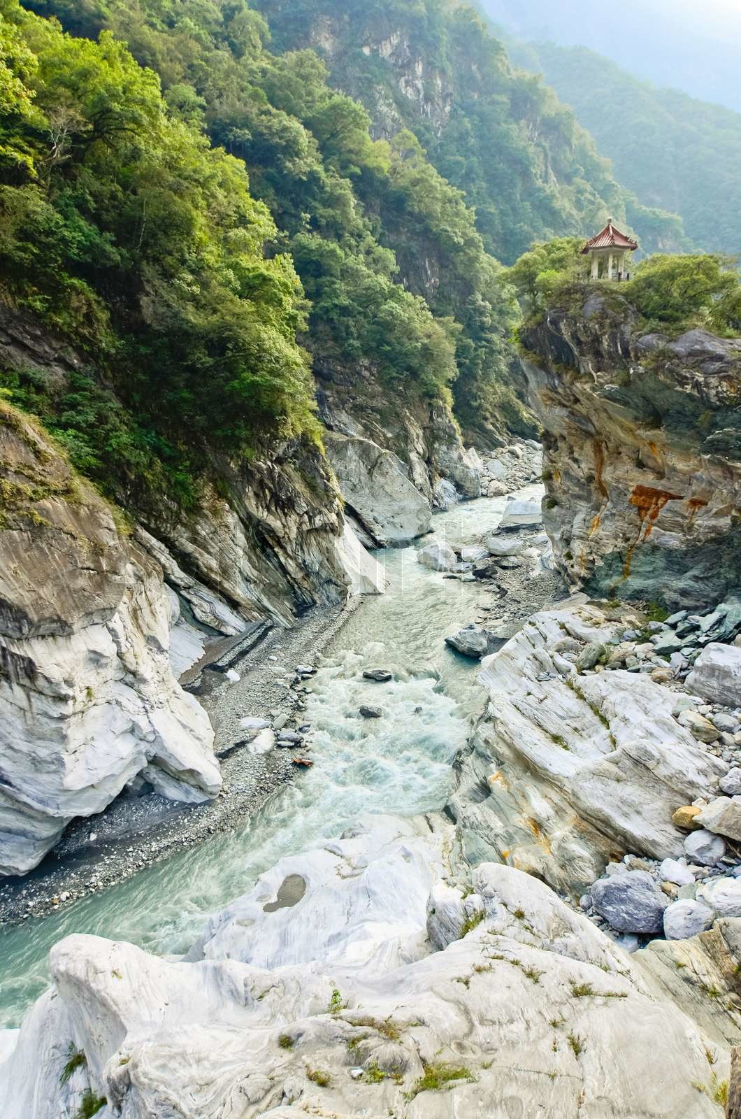 Rocky River in Toroko Gorge in Taiwan | Stock image | Colourbox