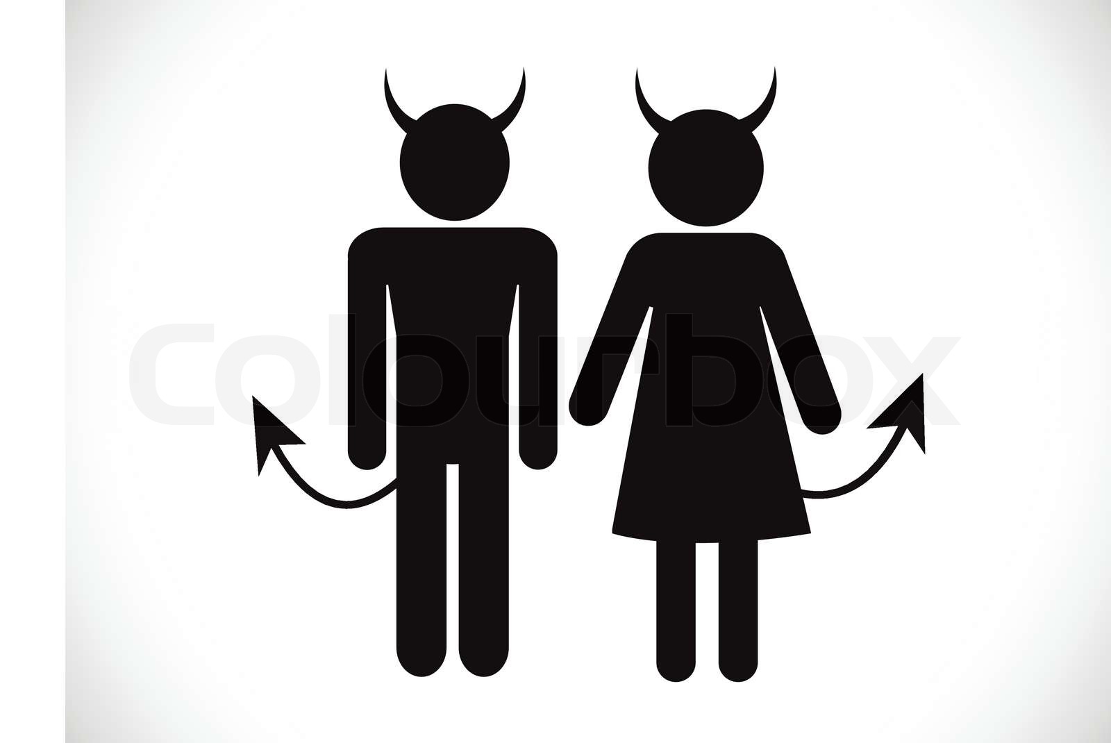 Pictogram Devil Icon Symbol Sign | Stock vector | Colourbox