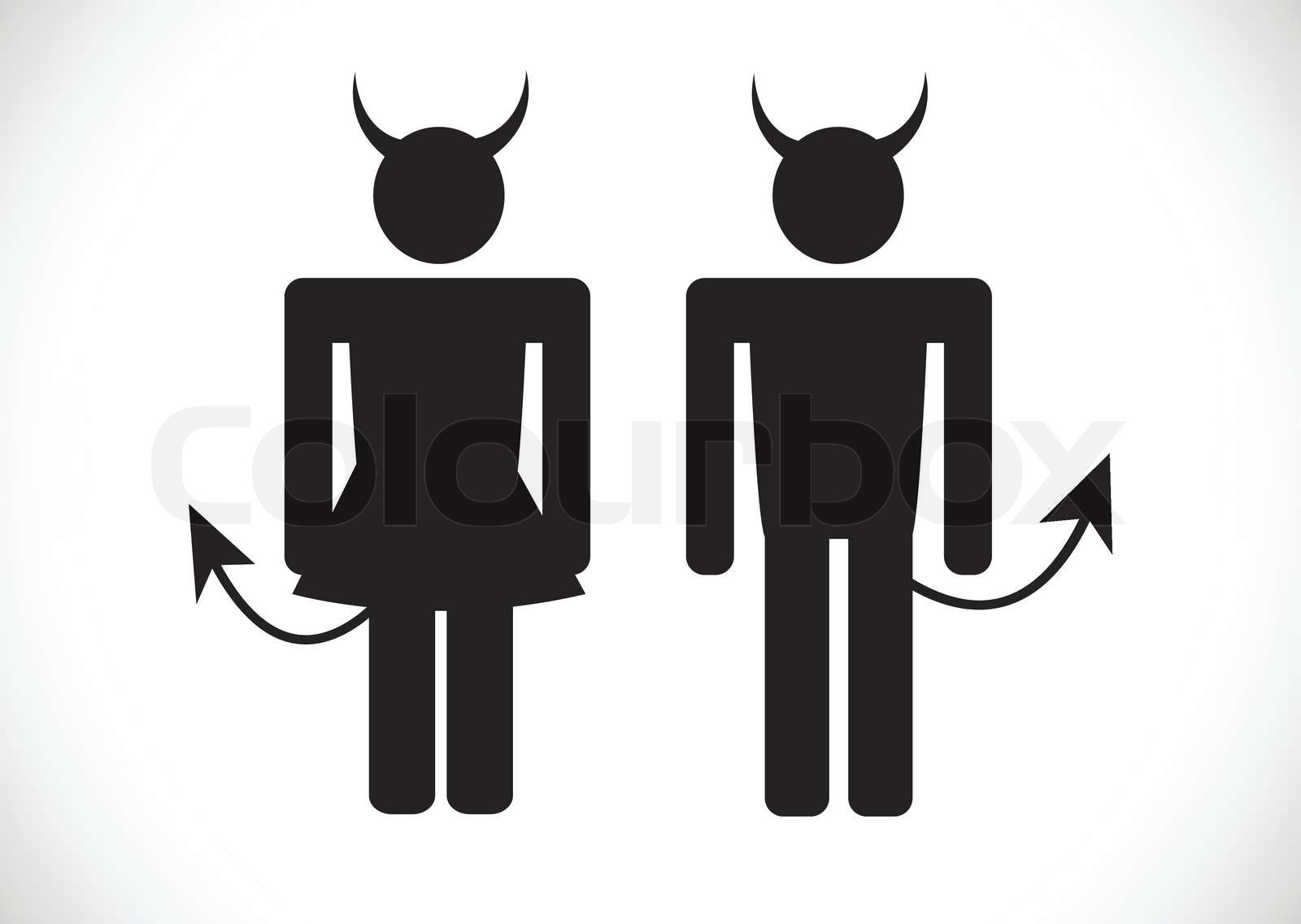 Pictogram Devil Icon Symbol Sign | Stock vector | Colourbox