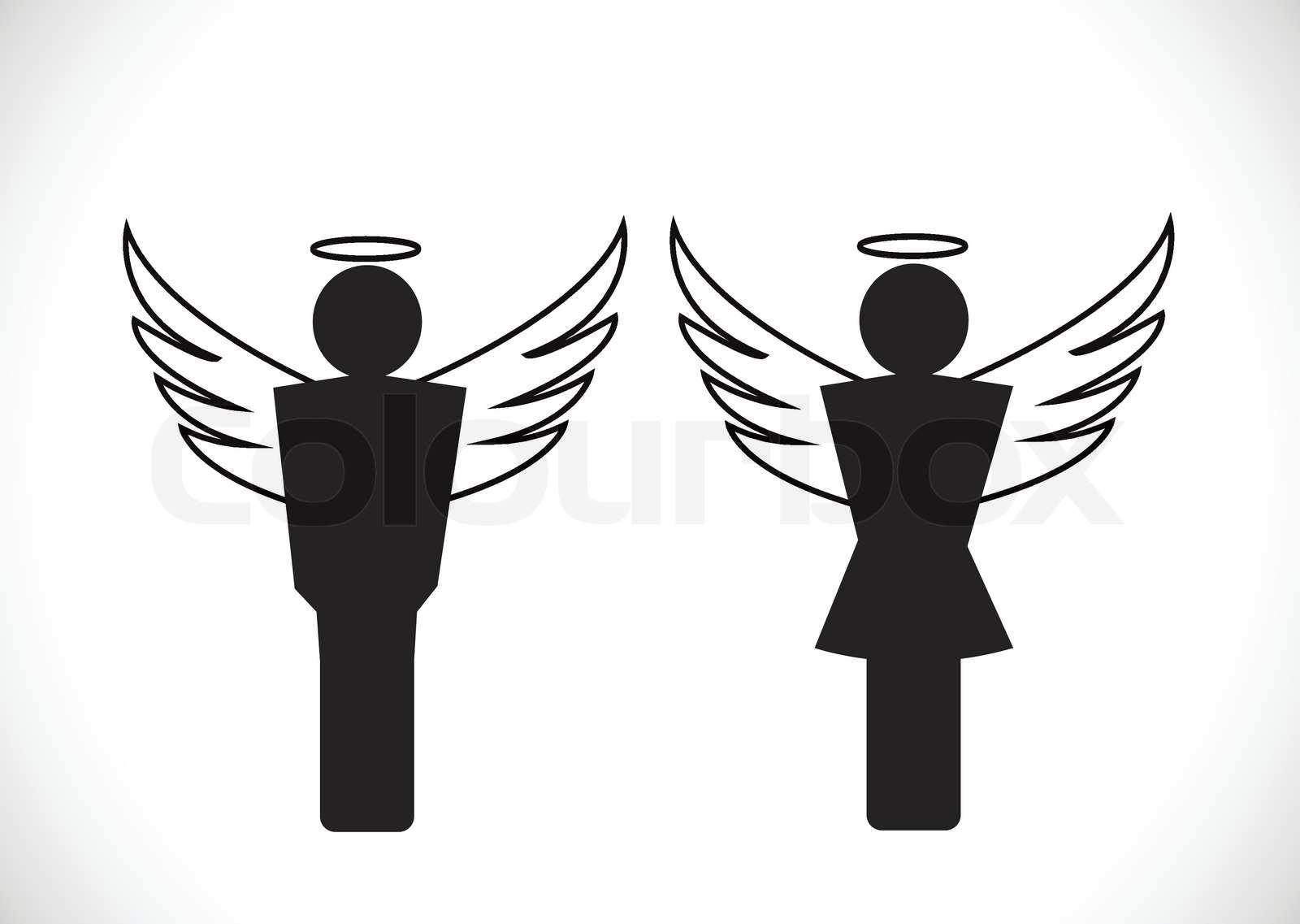 Pictogram Angel Icon Symbol Sign | Stock vector | Colourbox