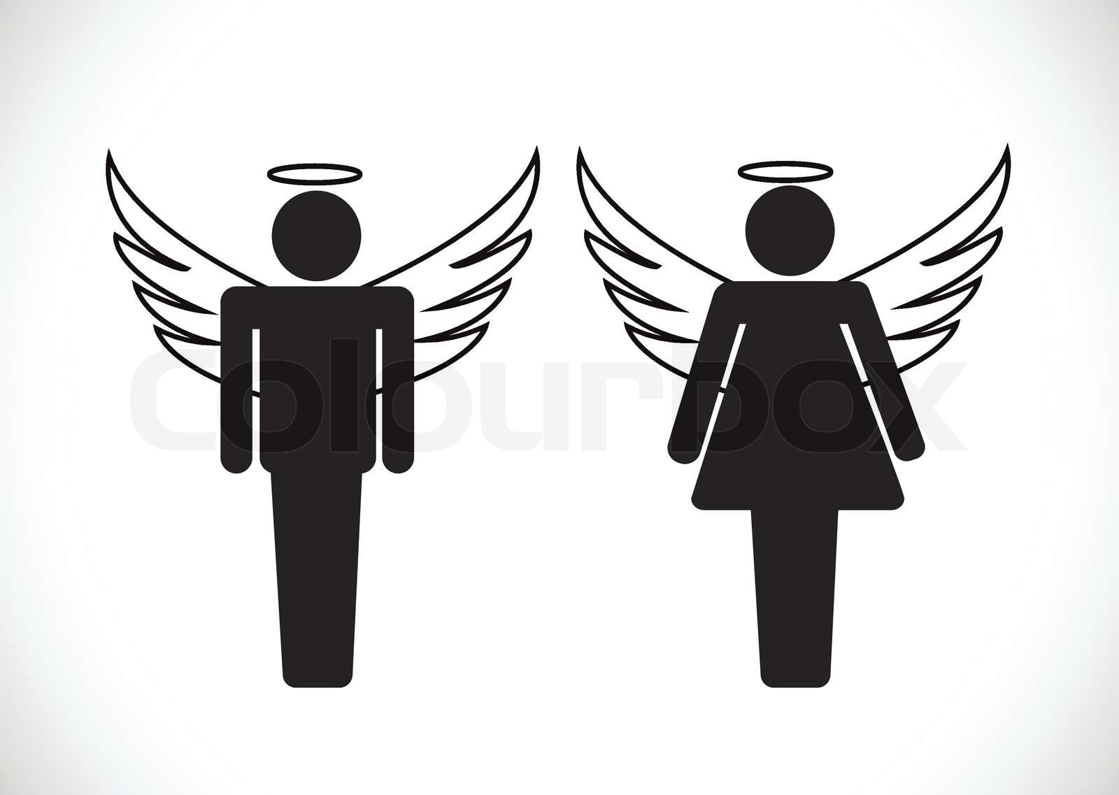 Pictogram Angel Icon Symbol Sign | Stock vector | Colourbox
