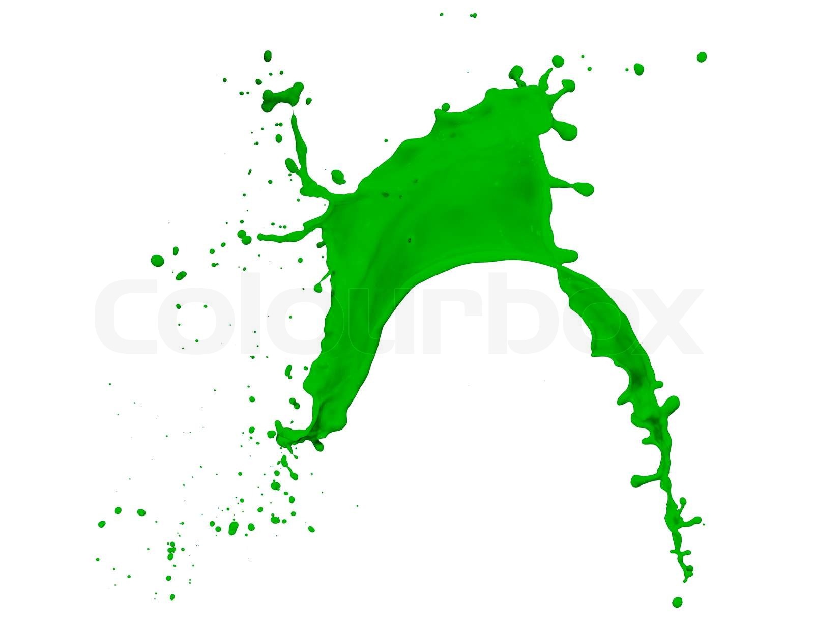 green paint splash | Stock image | Colourbox