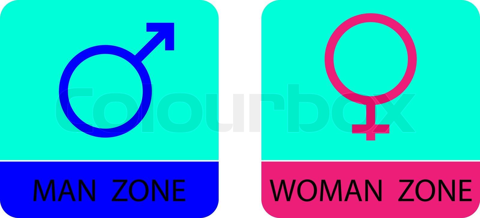 Men and women sign icons - vector illustration | Stock vector | Colourbox