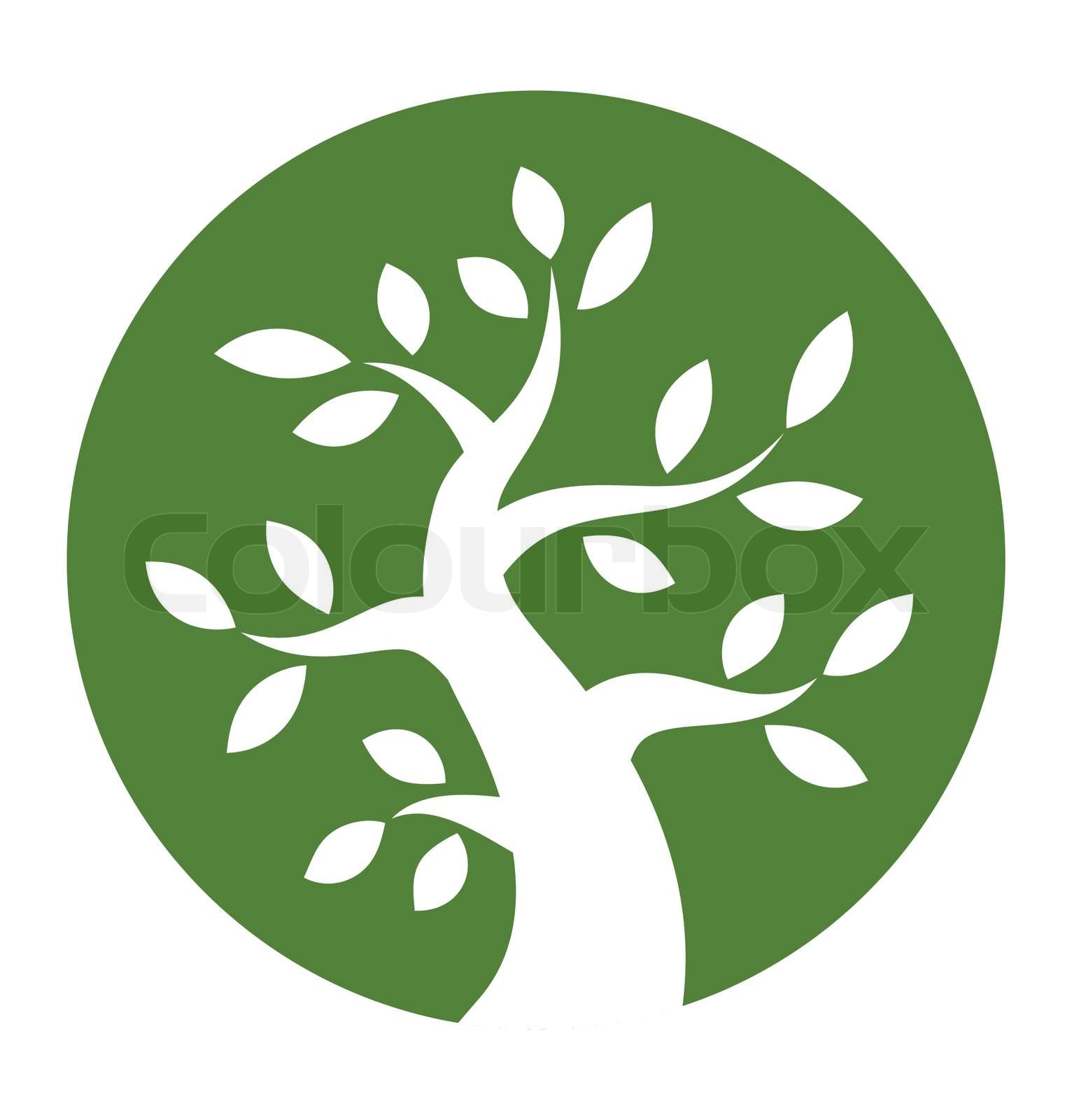 Green tree round icon | Stock vector | Colourbox