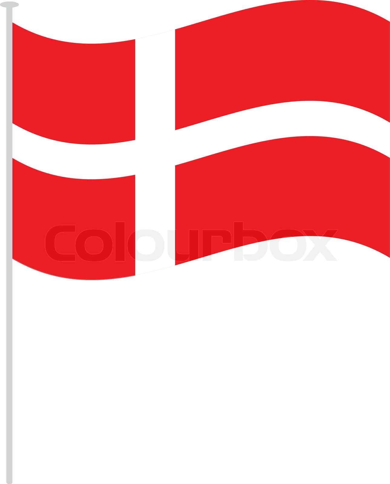 denmark flag | Stock vector | Colourbox