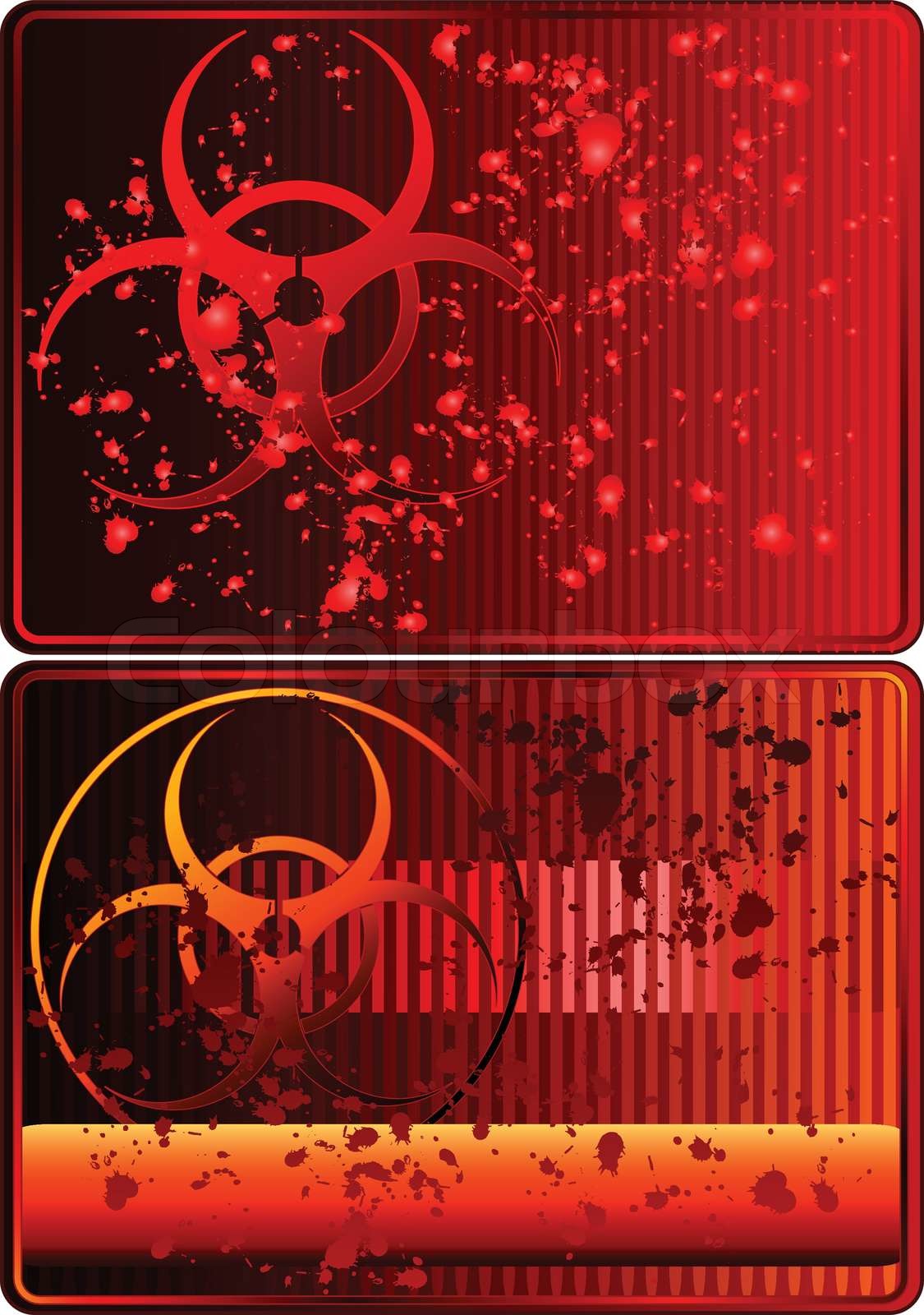 Cards with biohazard sign | Stock vector | Colourbox