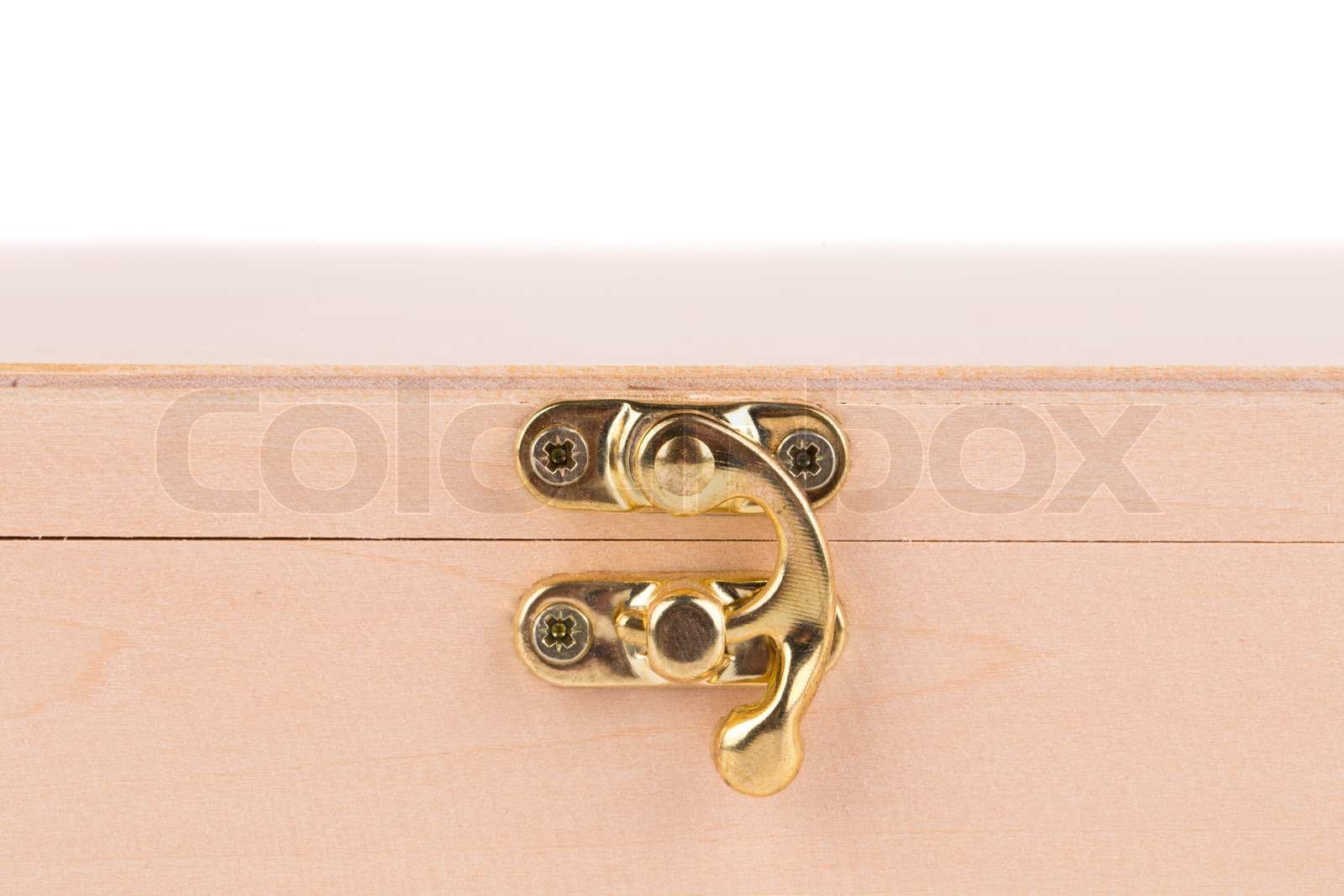 Wooden box with lock | Stock image | Colourbox