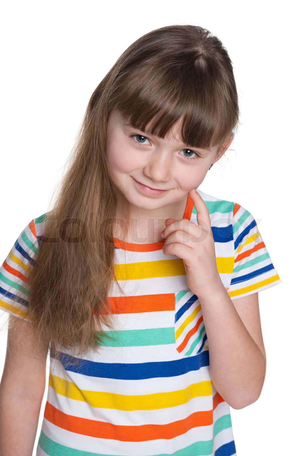 Clever young girl | Stock image | Colourbox