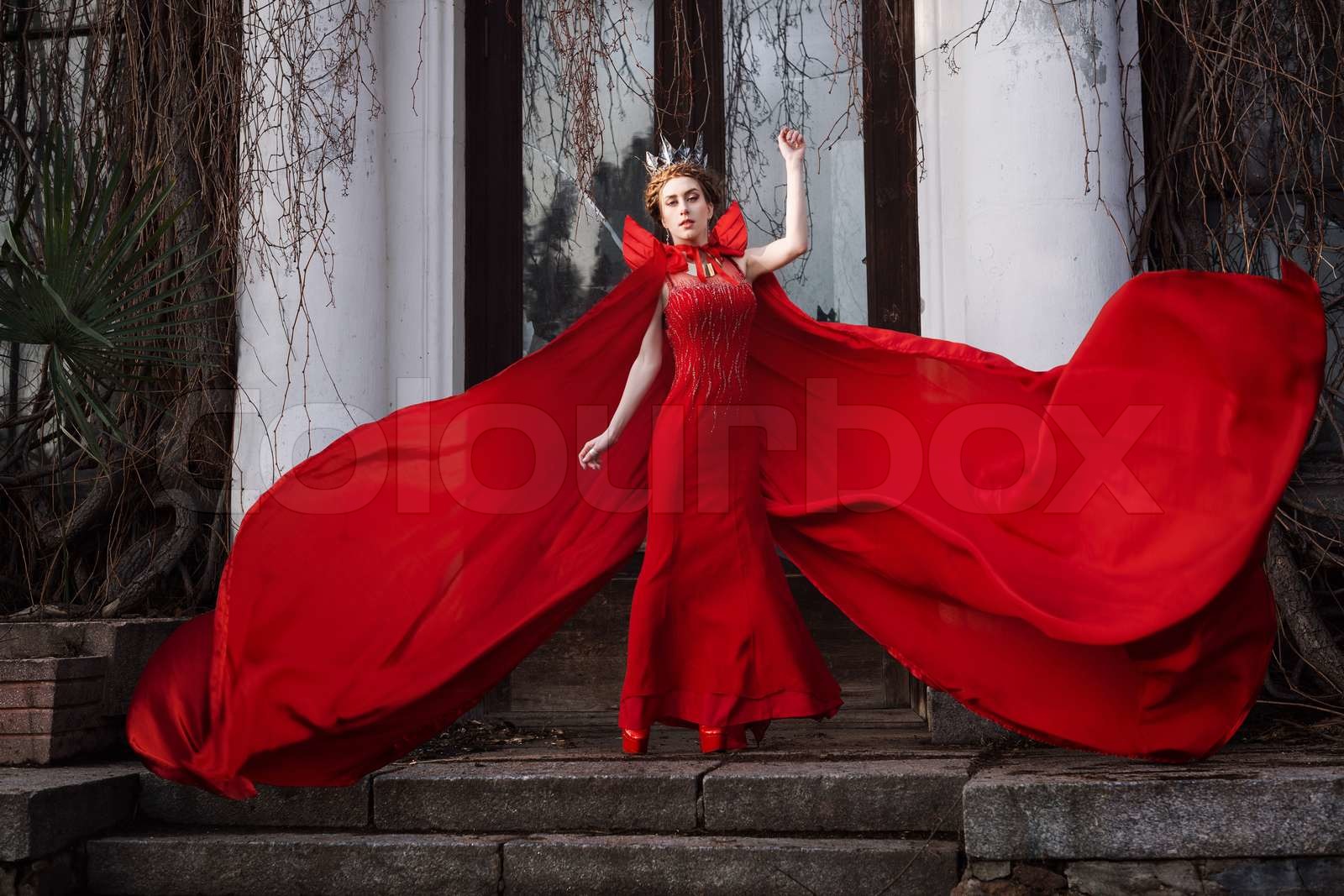 Queen in the red cloak | Stock image | Colourbox