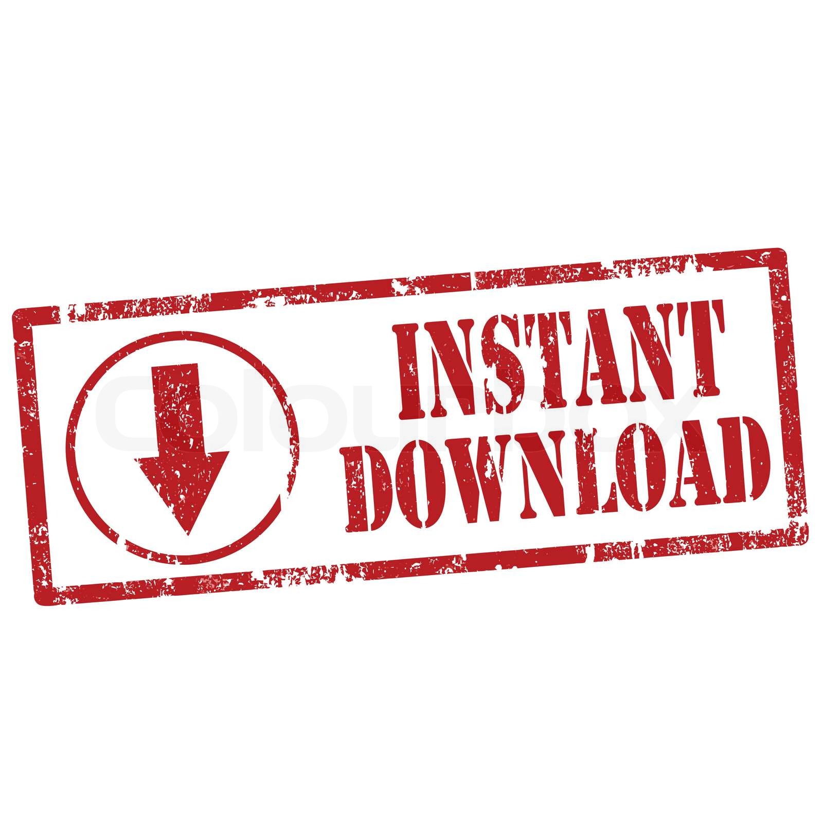 Instant Download-stamp | Stock vector | Colourbox
