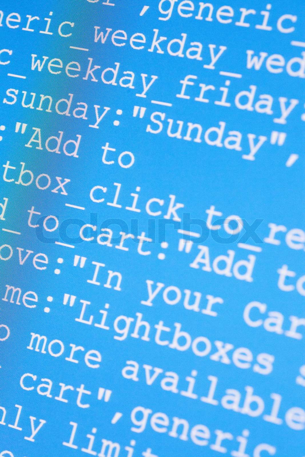 HTML codes | Stock image | Colourbox