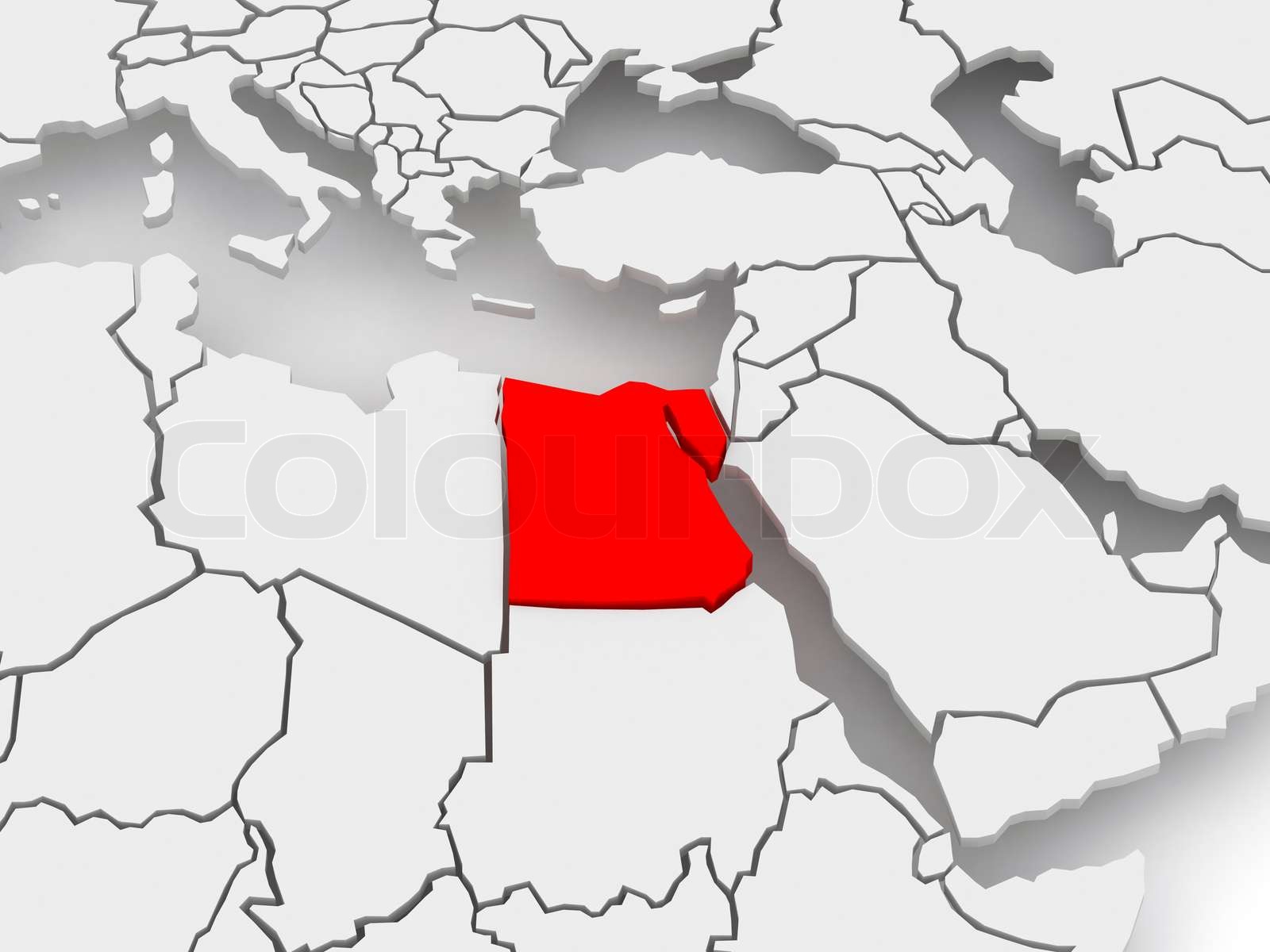 Map of worlds. Egypt. | Stock image | Colourbox