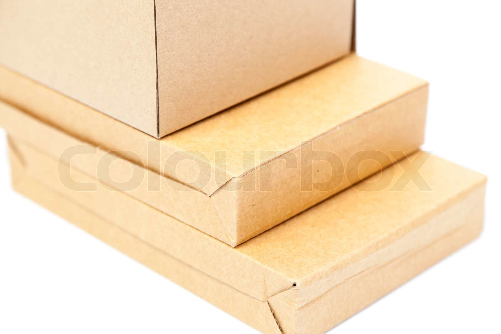 Brown boxes paper overlay. | Stock image | Colourbox